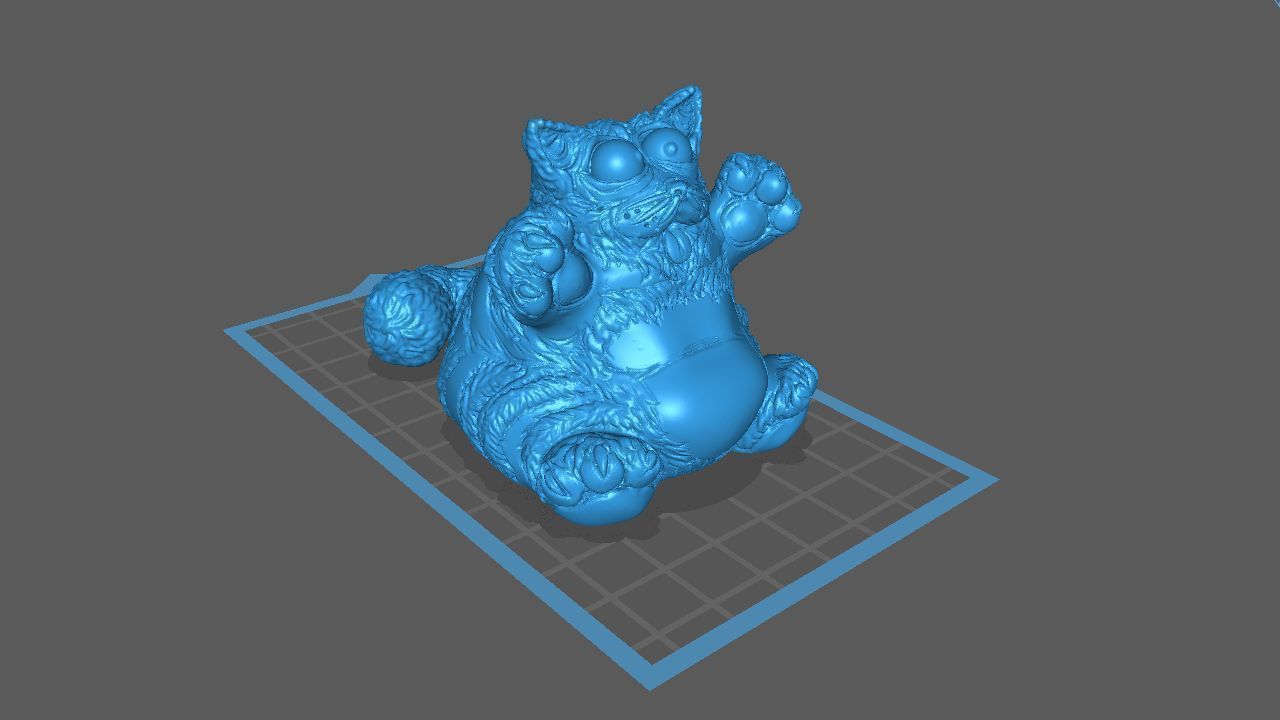 Happy fat cat 3D model 3D printable | CGTrader