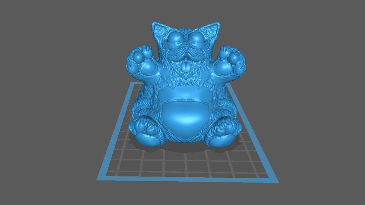 Happy fat cat 3D model 3D printable | CGTrader