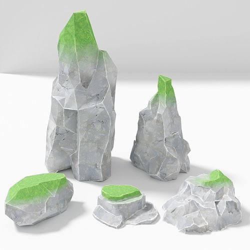 3D model Stylized Rocks Mini Pack VR / AR / low-poly | CGTrader