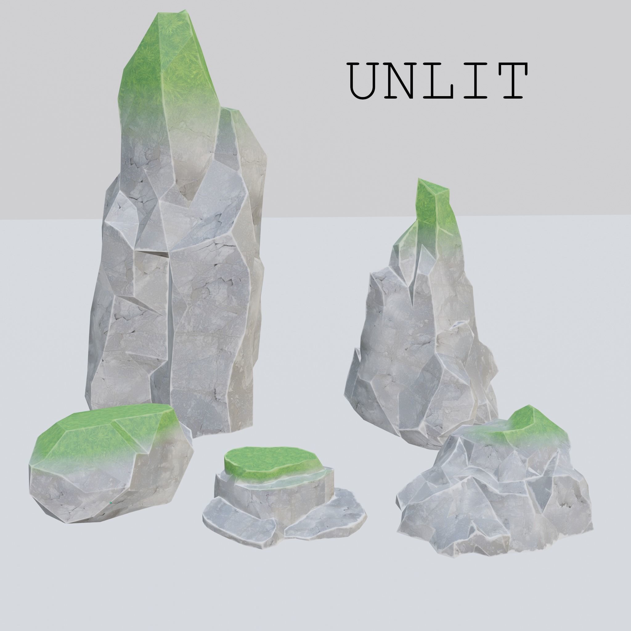 3D model Stylized Rocks Mini Pack VR / AR / low-poly | CGTrader
