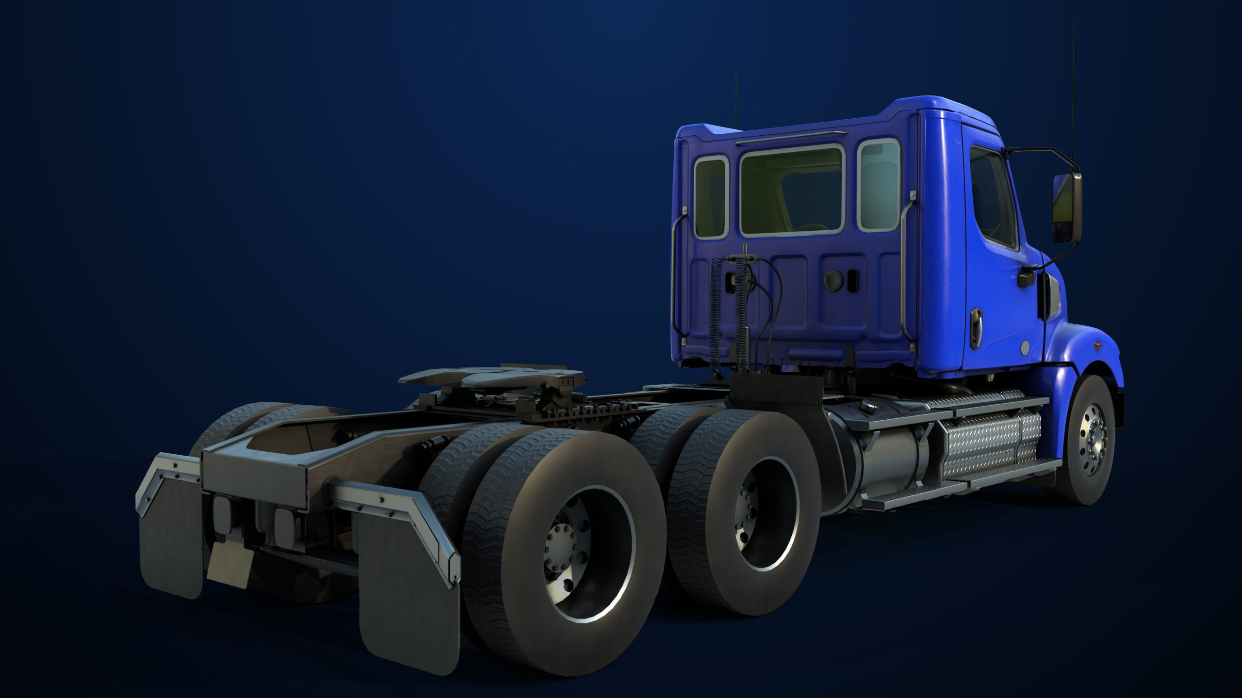 3D model Heavy Truck Chassis 01 All PBR Unity UE Textures VR / AR / low ...