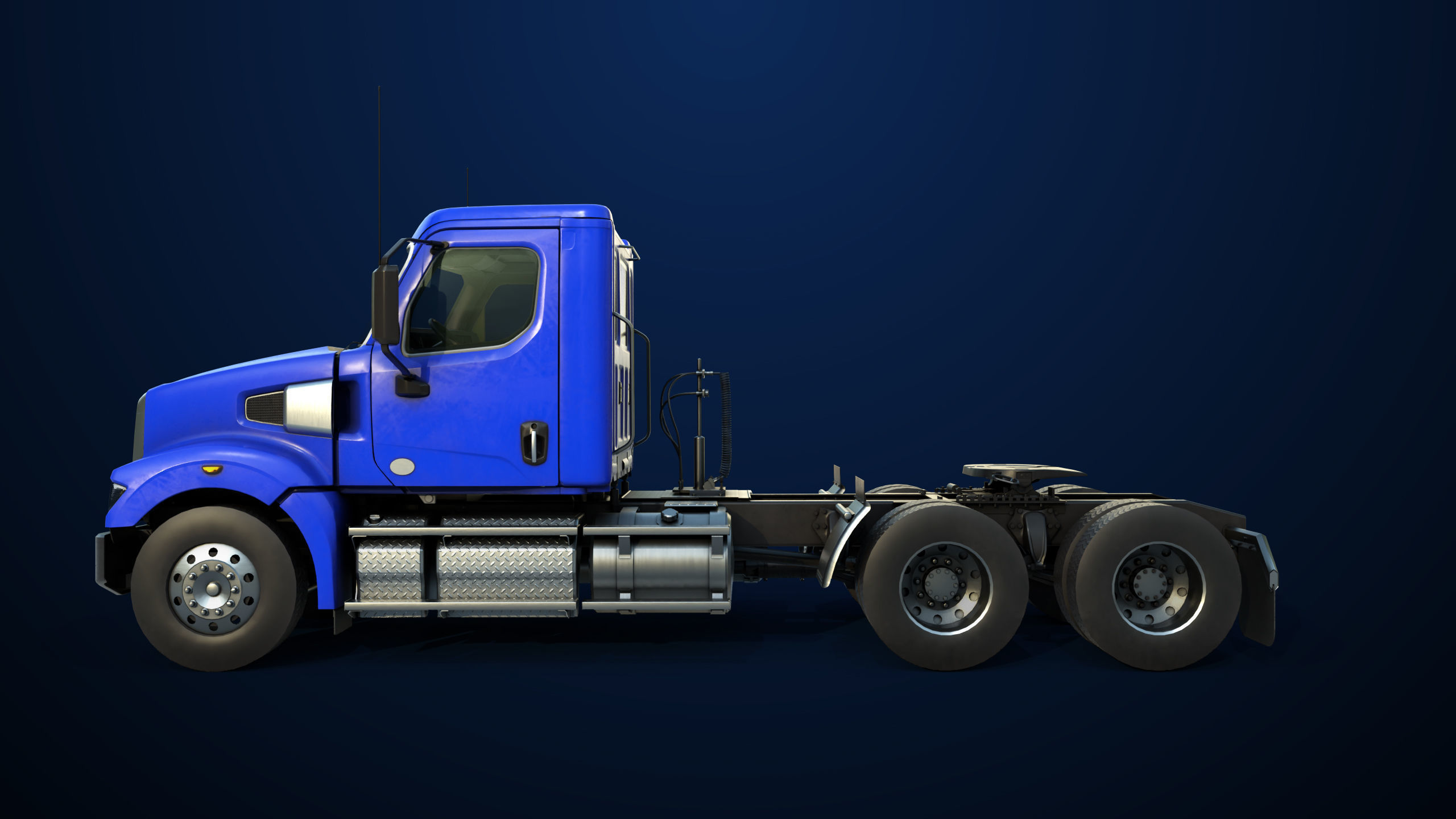 3D model Heavy Truck Chassis 01 All PBR Unity UE Textures VR / AR / low ...