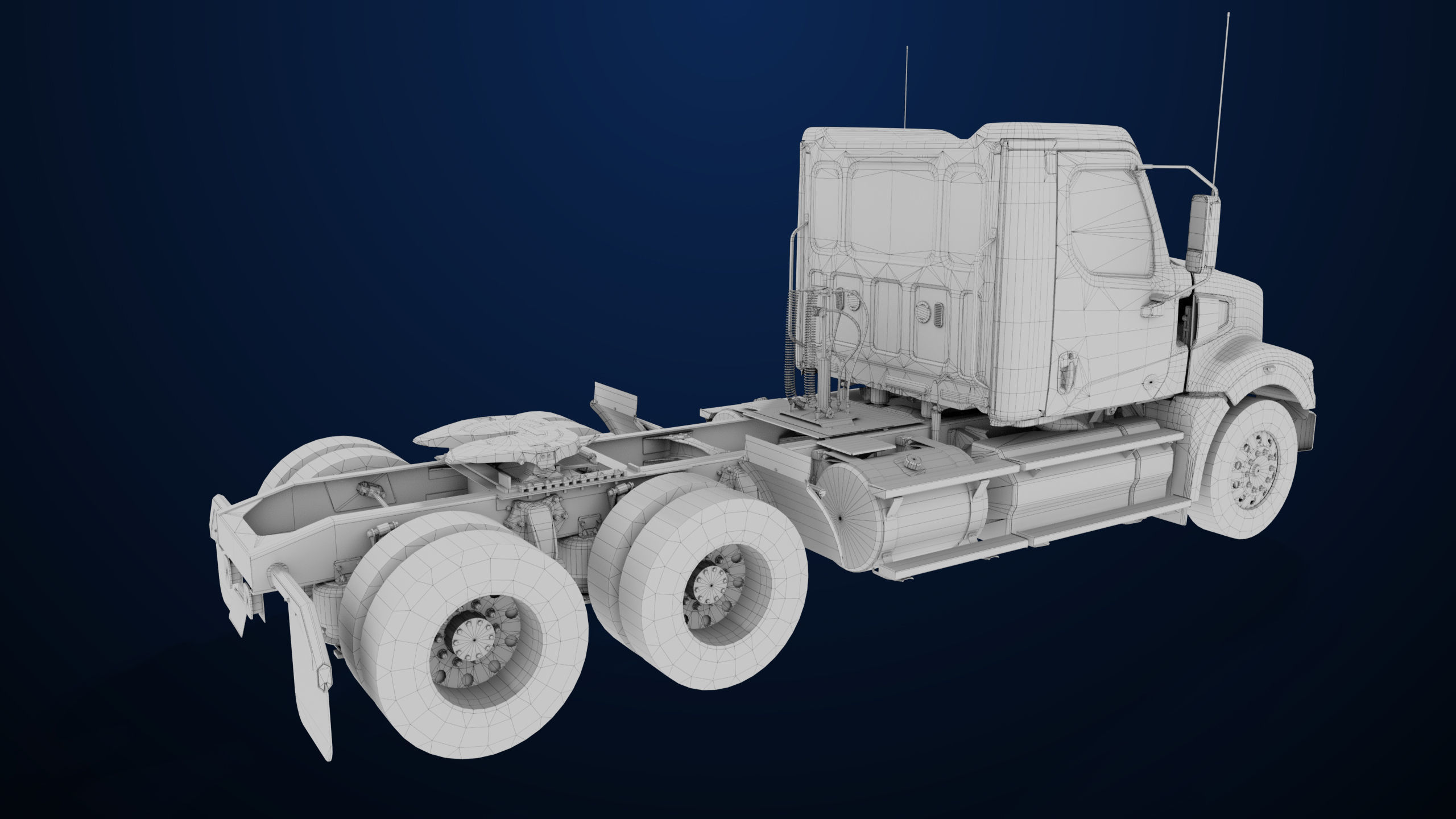 3D model Heavy Truck Chassis 01 All PBR Unity UE Textures VR / AR / low ...