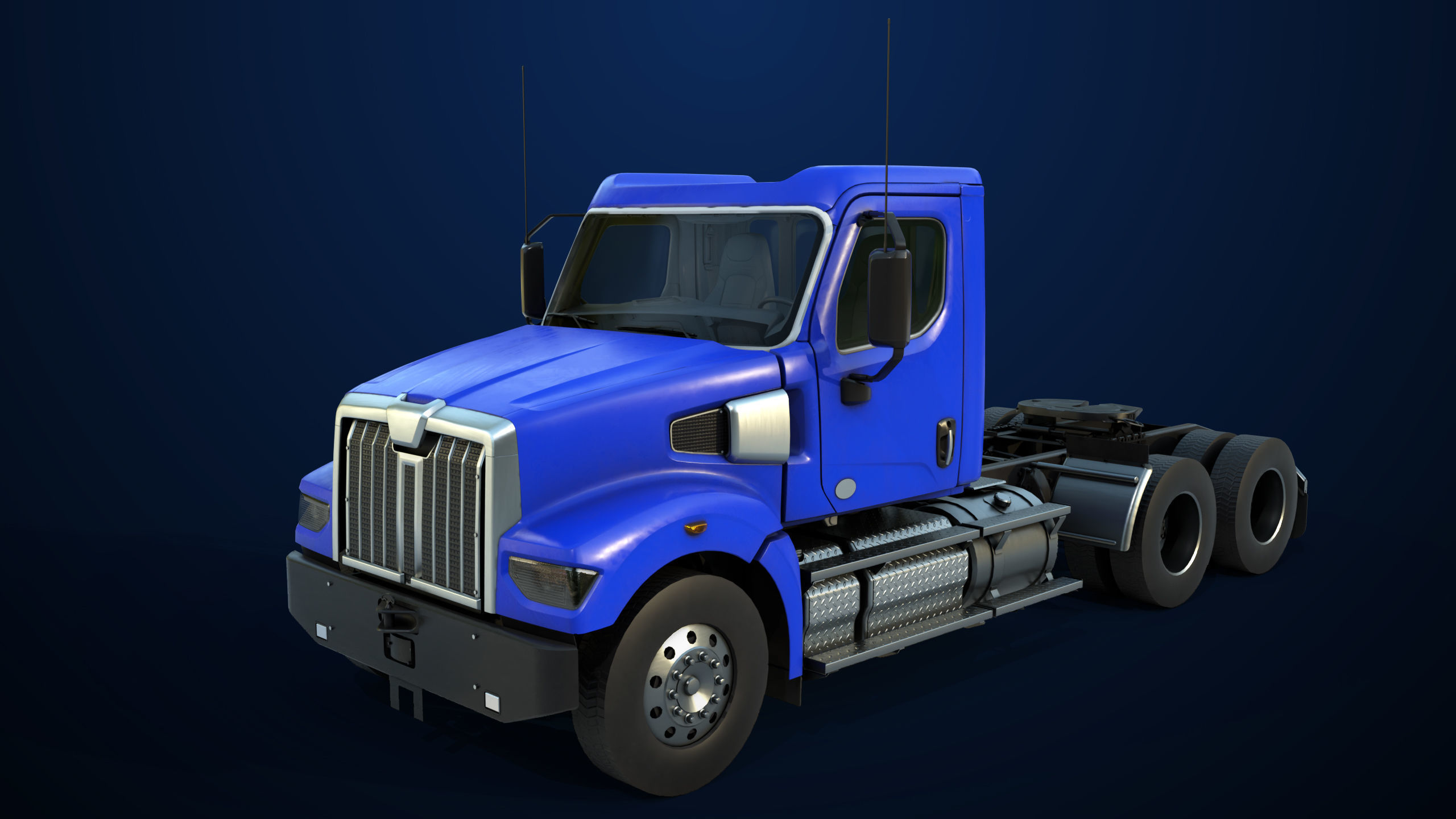 3D model Heavy Truck Chassis 01 All PBR Unity UE Textures VR / AR / low ...