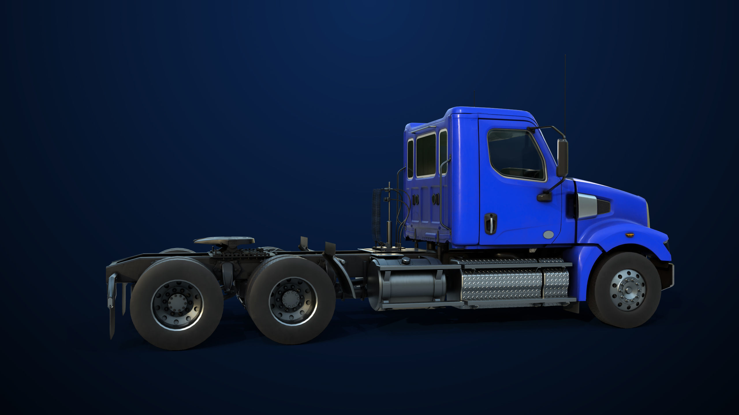 3D model Heavy Truck Chassis 01 All PBR Unity UE Textures VR / AR / low ...