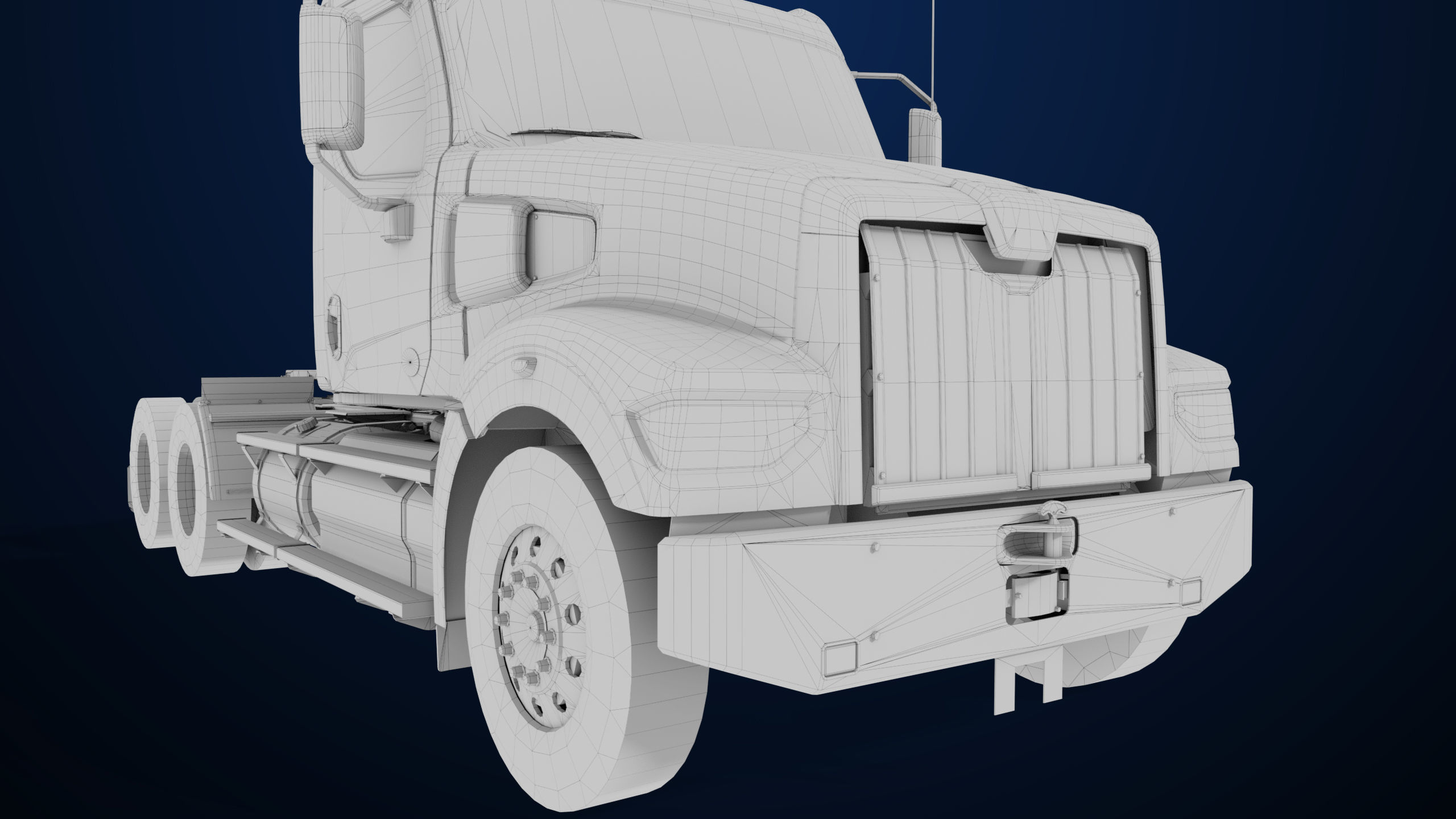 3D model Heavy Truck Chassis 01 All PBR Unity UE Textures VR / AR / low ...
