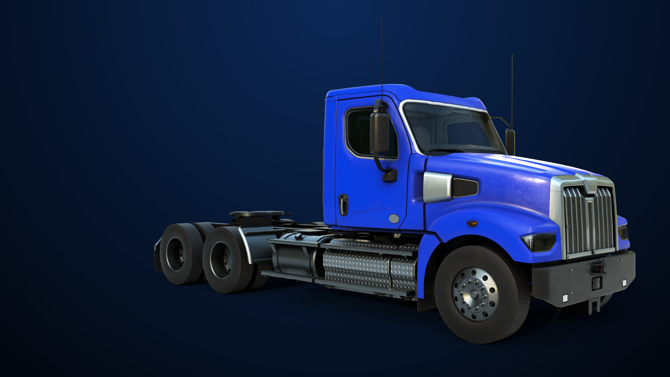 3D model Heavy Truck Chassis 01 All PBR Unity UE Textures VR / AR / low ...