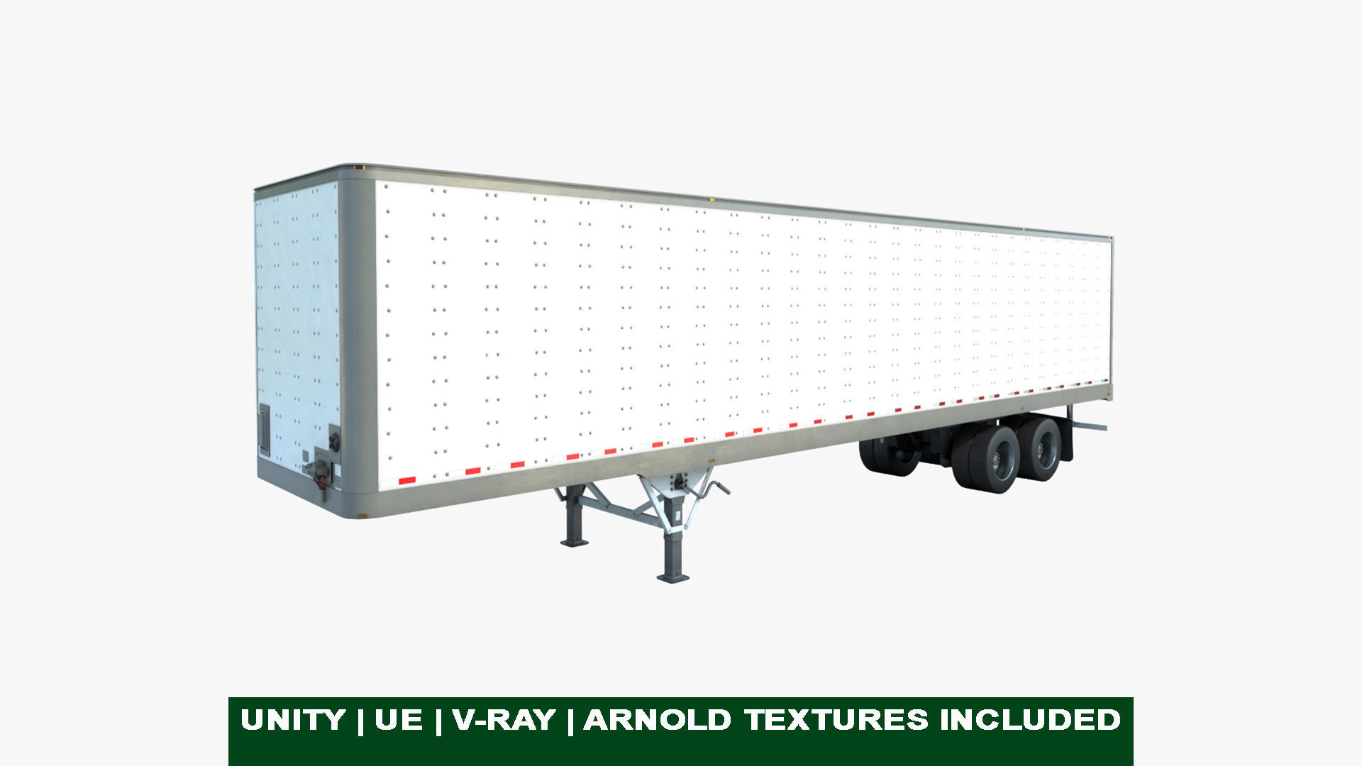3D model Semi Trailer 01 For Heavy Truck All PBR Unity UE Textures VR ...