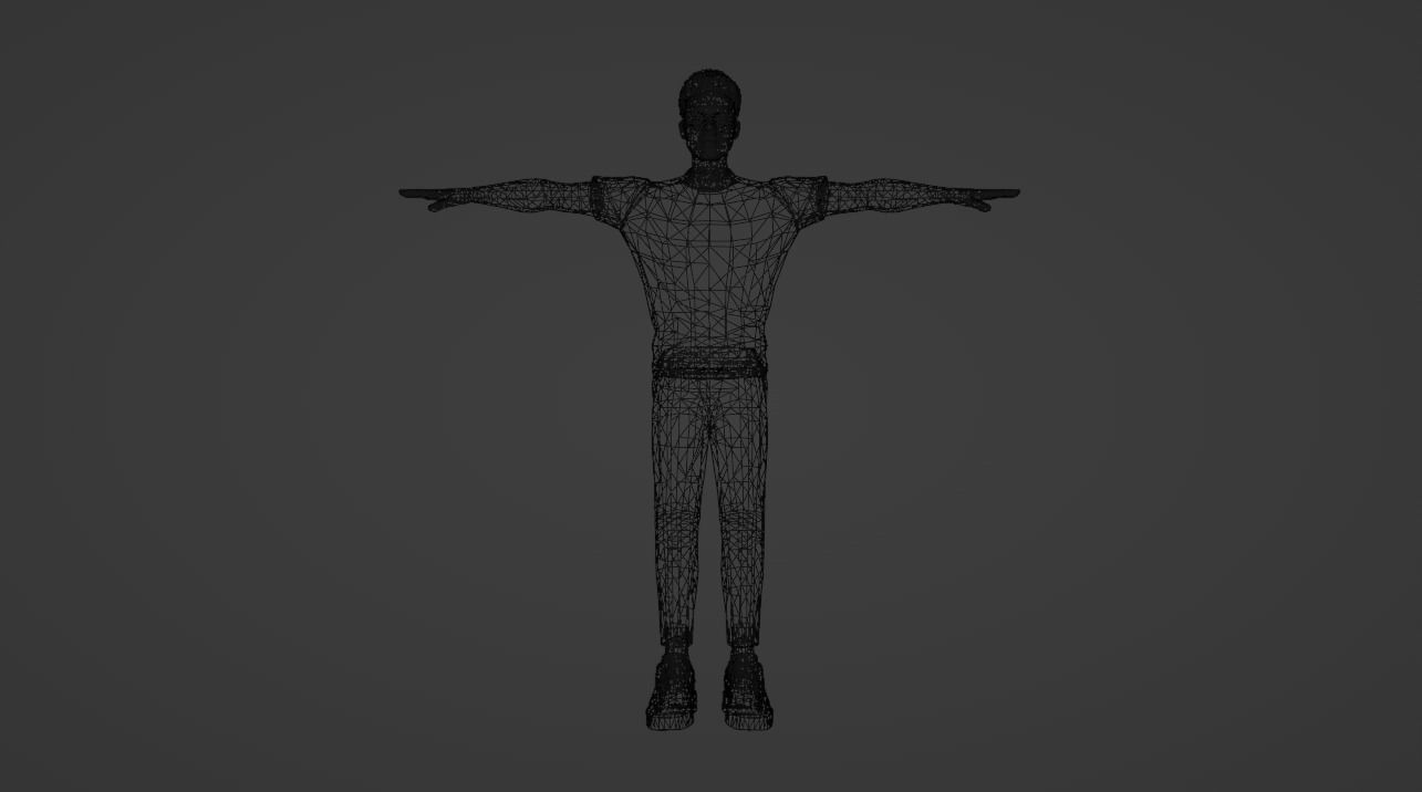 3D model Cartoon Black Man Samual T-pose VR / AR / low-poly | CGTrader
