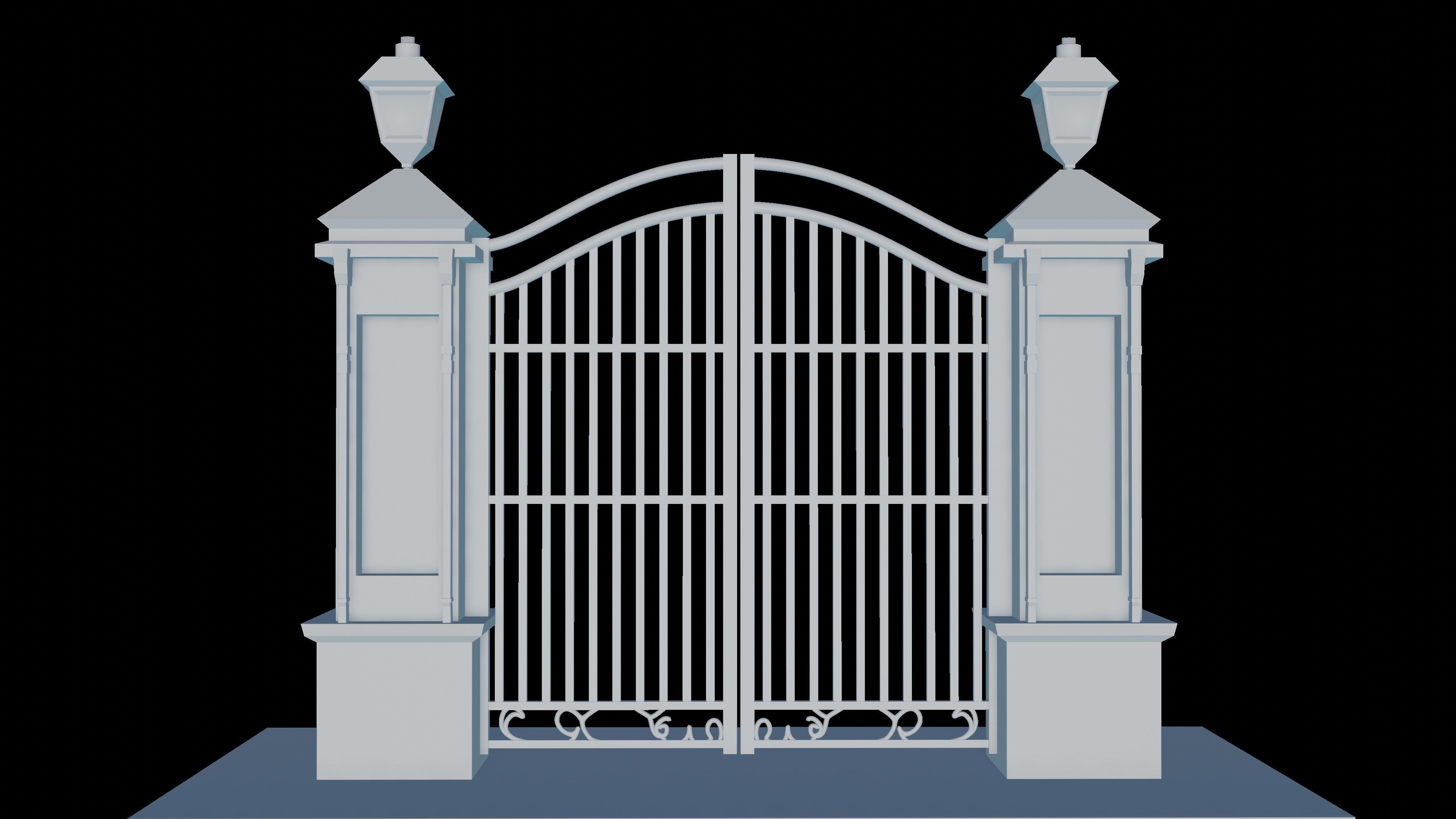 Iron gate v2 3D model 3D printable | CGTrader