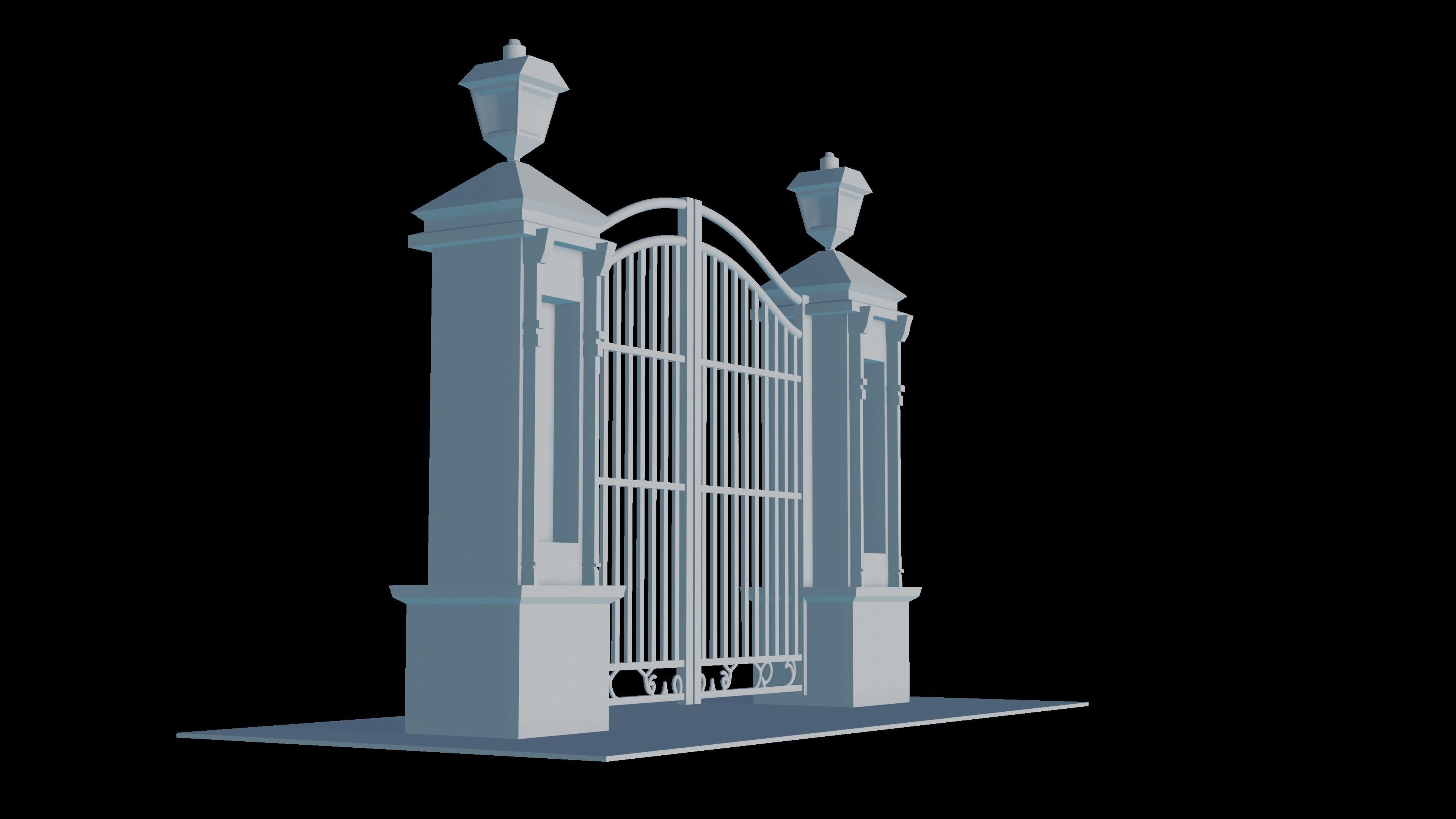 Iron gate v2 3D model 3D printable | CGTrader