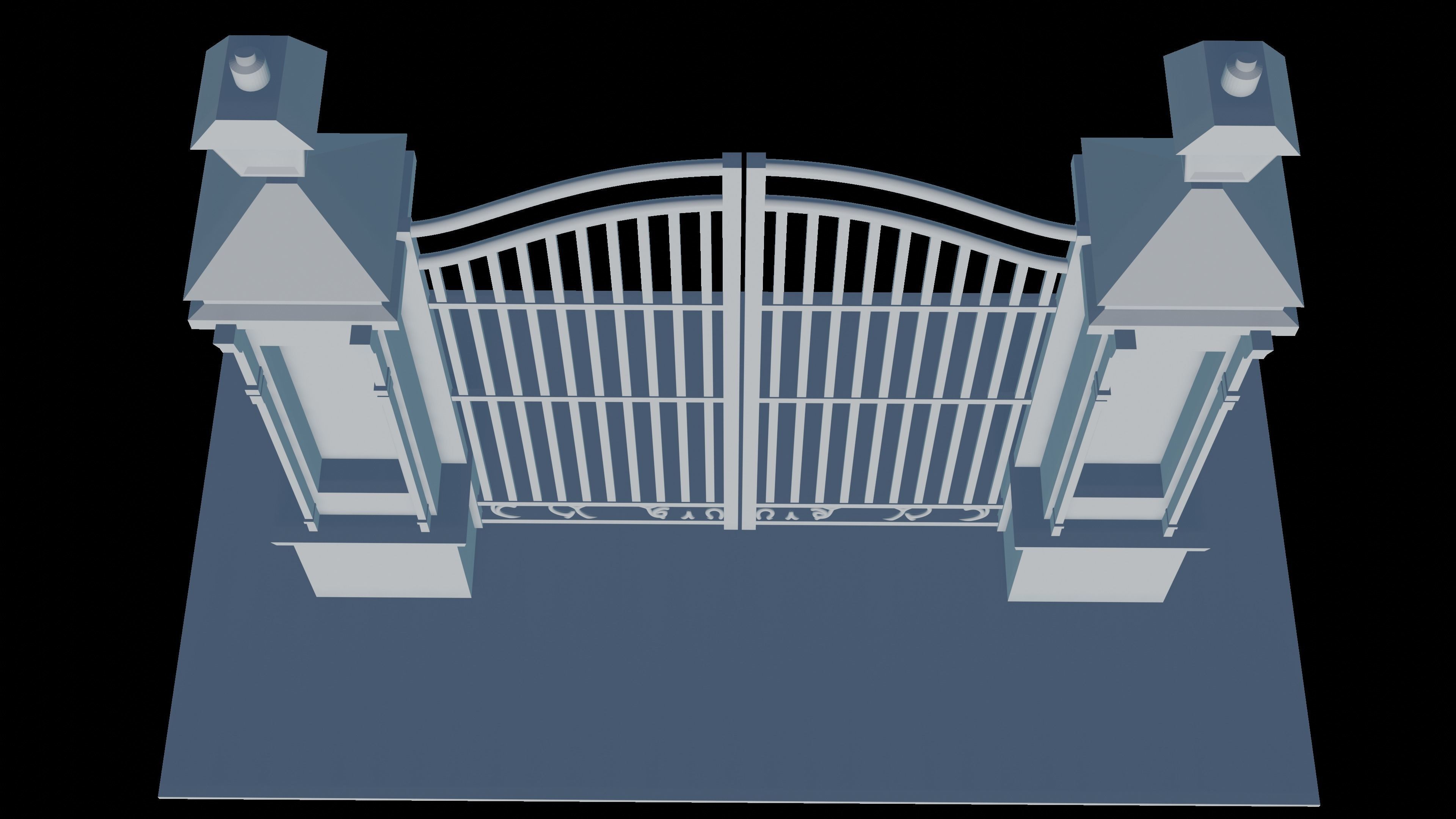 Iron gate v2 3D model 3D printable | CGTrader
