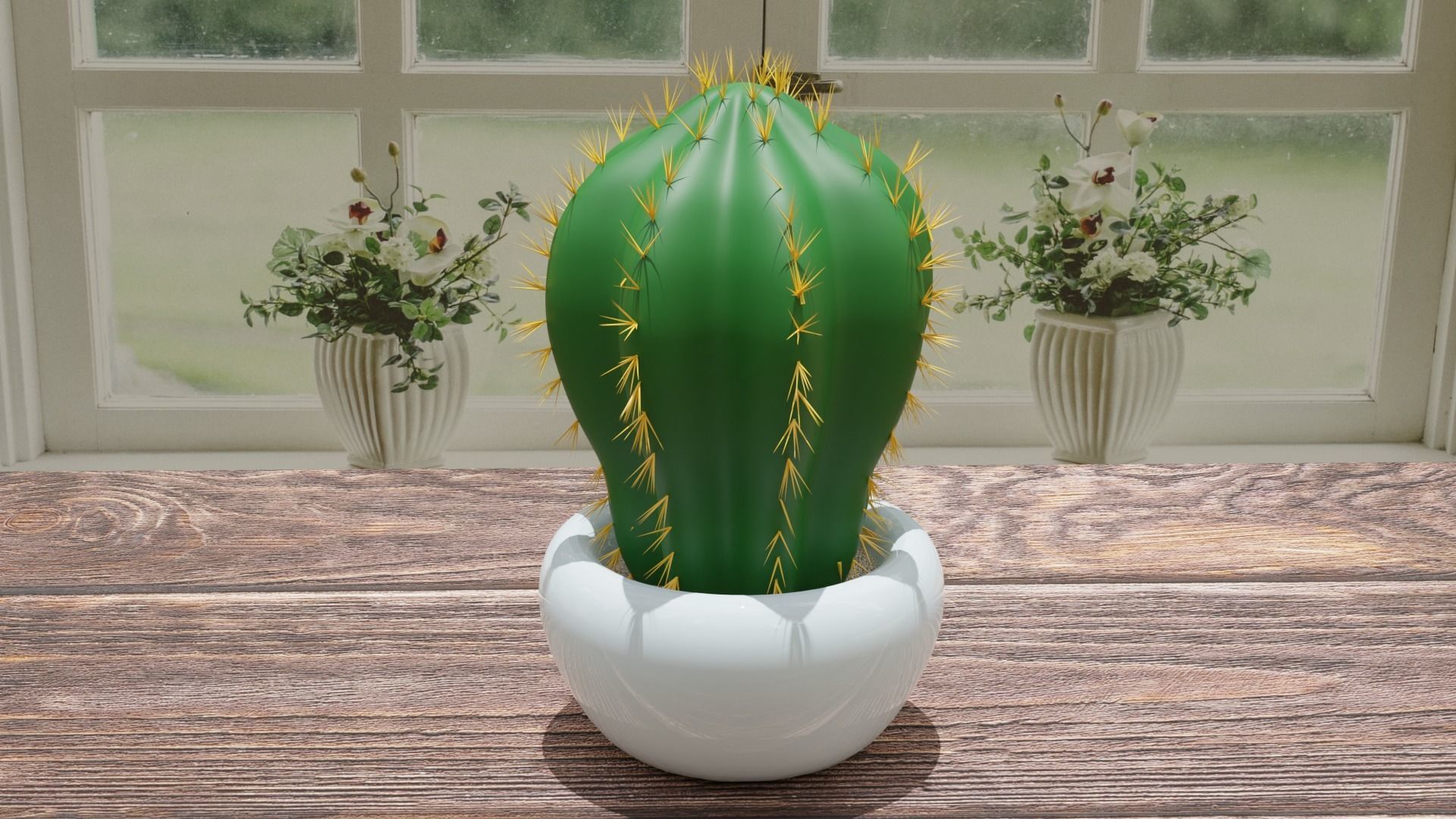 3D model Realistic Cactus Plant 3D Model - Blender Cycles Render VR ...