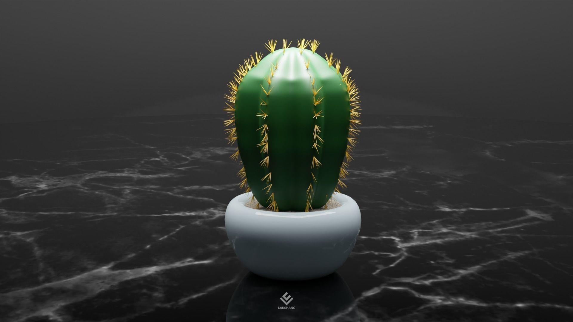 3D model Realistic Cactus Plant 3D Model - Blender Cycles Render VR ...