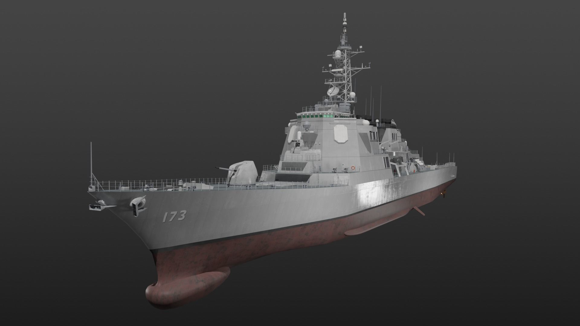 JMSDF Kongo class guild missile destroyer 3D model | CGTrader