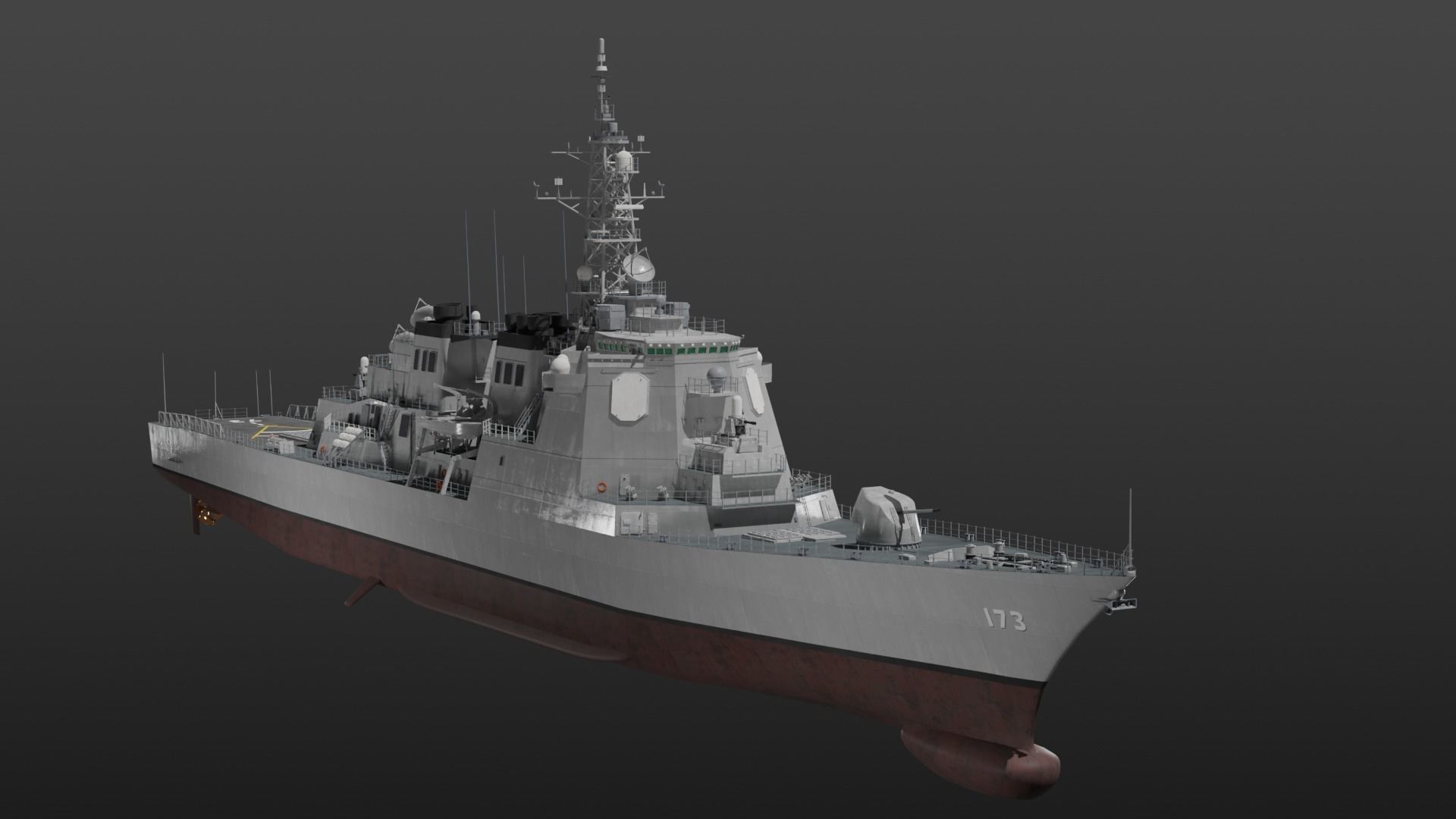 JMSDF Kongo class guild missile destroyer 3D model | CGTrader