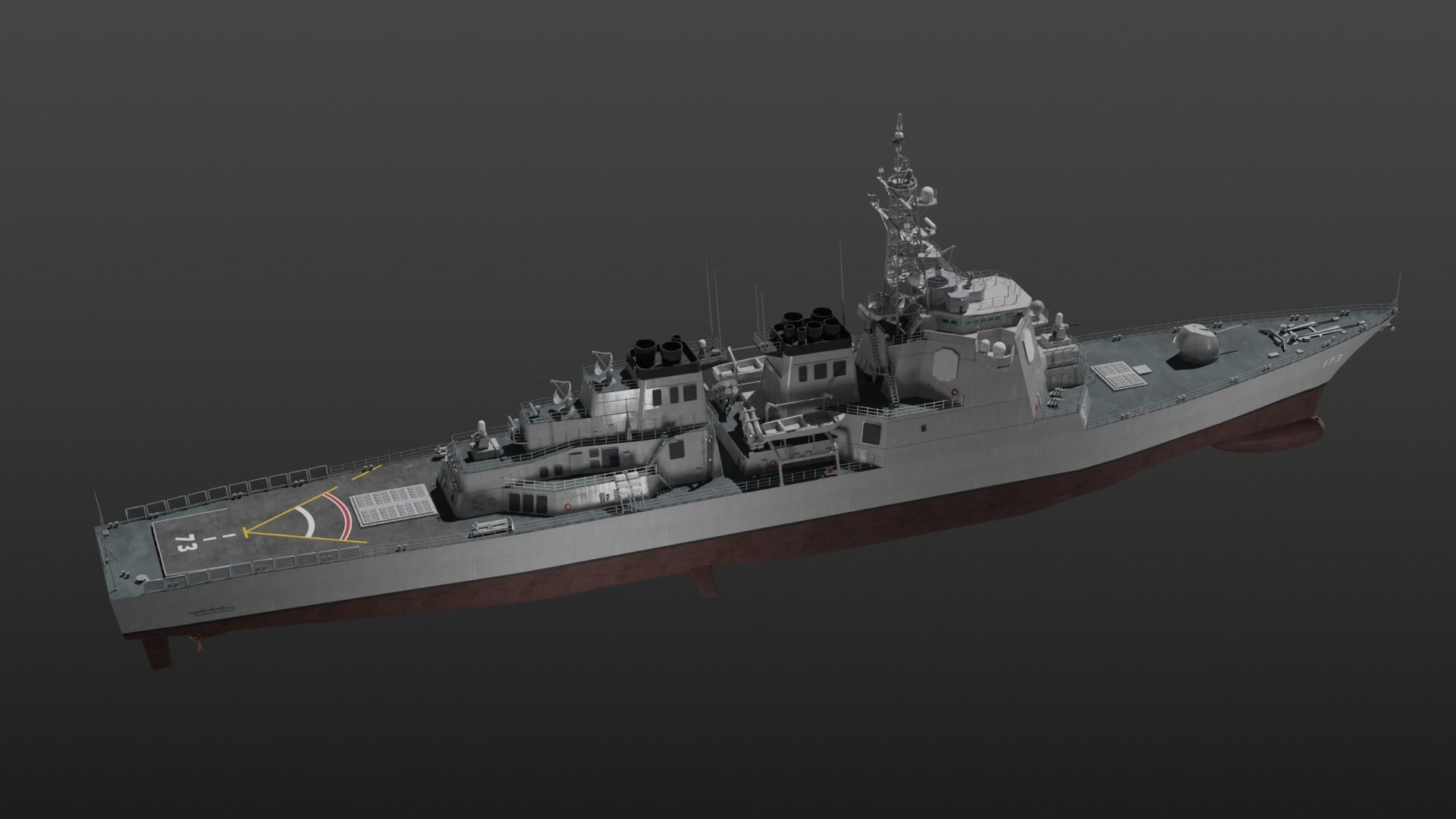 JMSDF Kongo class guild missile destroyer 3D model | CGTrader