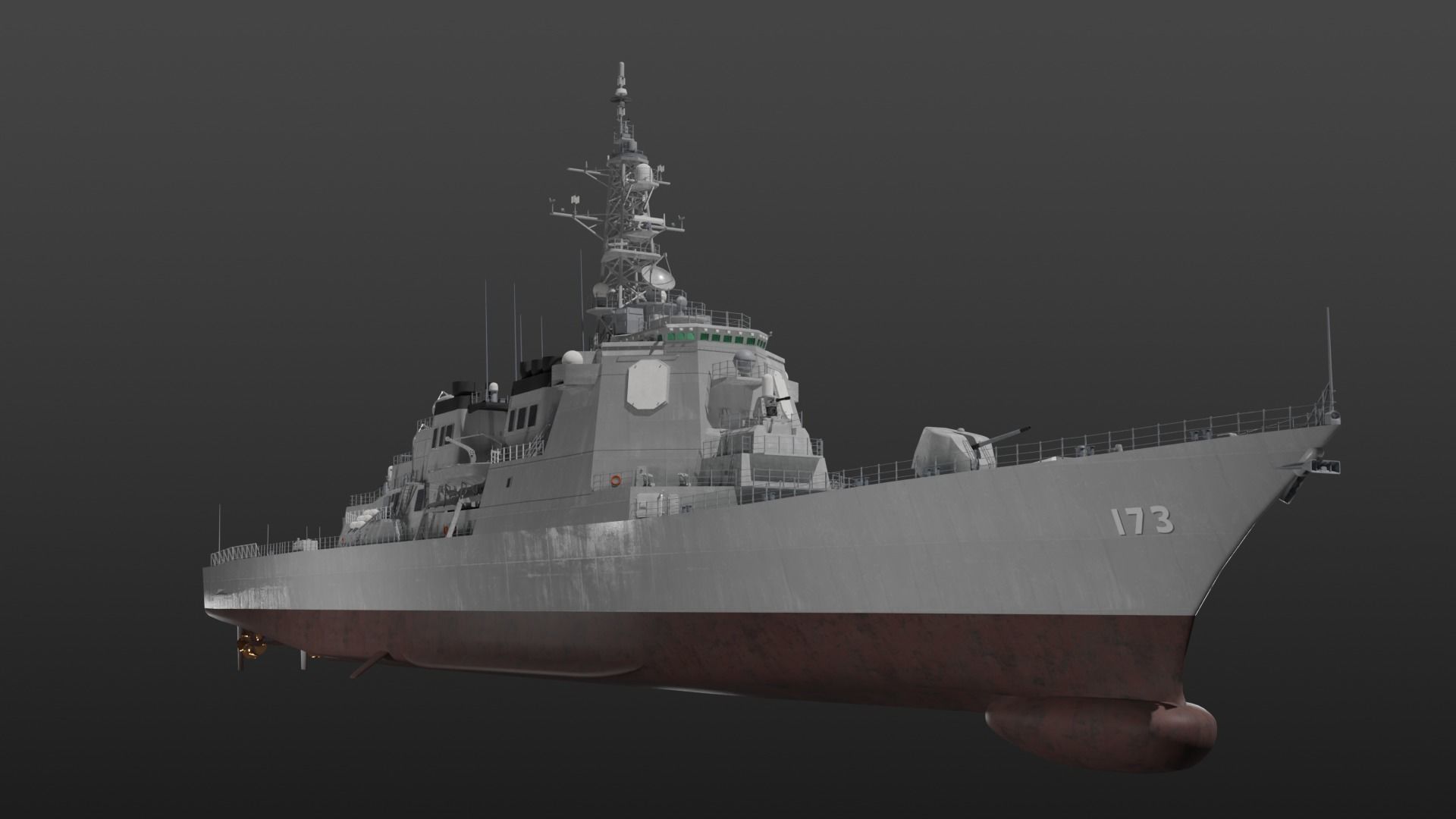 JMSDF Kongo class guild missile destroyer 3D model | CGTrader