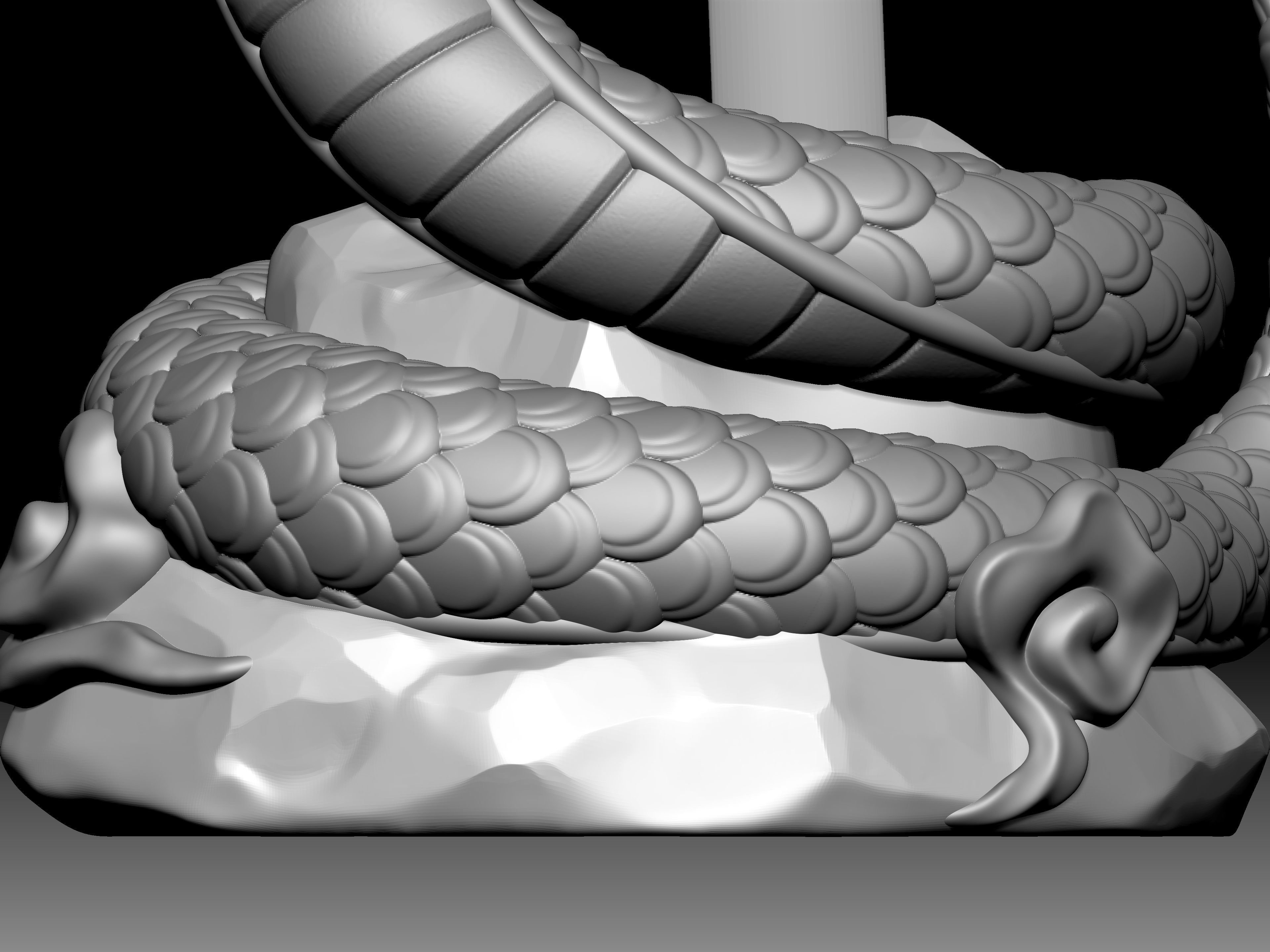 Snake Sculpture 3D model | CGTrader