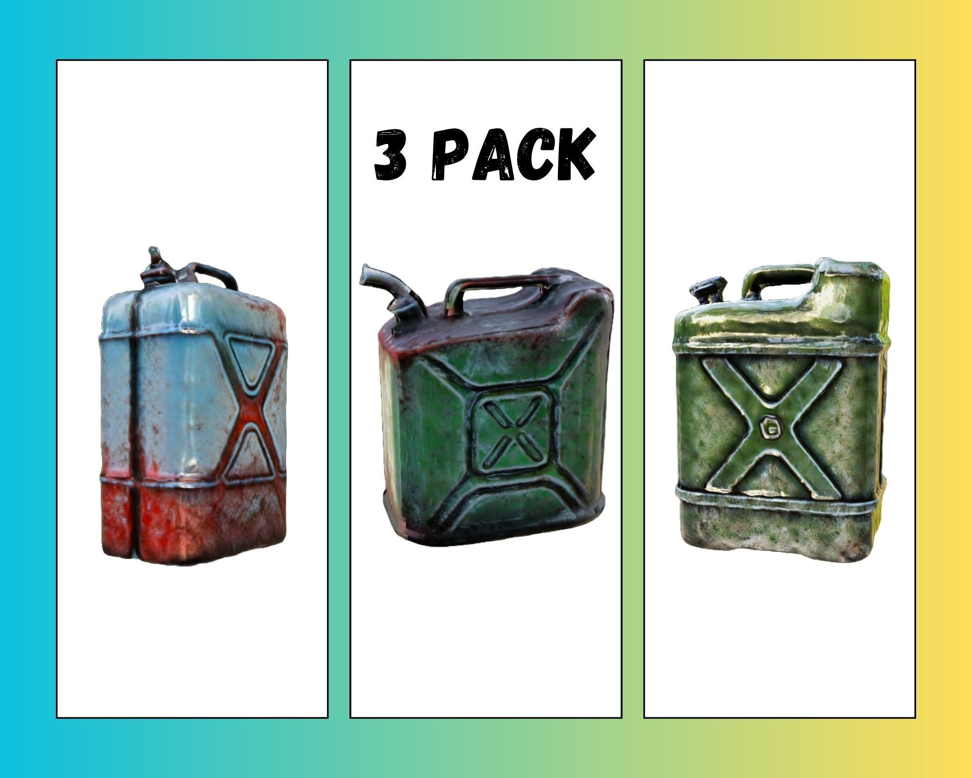 Gasoline Cans PBR Textures Collection VR / AR / low-poly | CGTrader