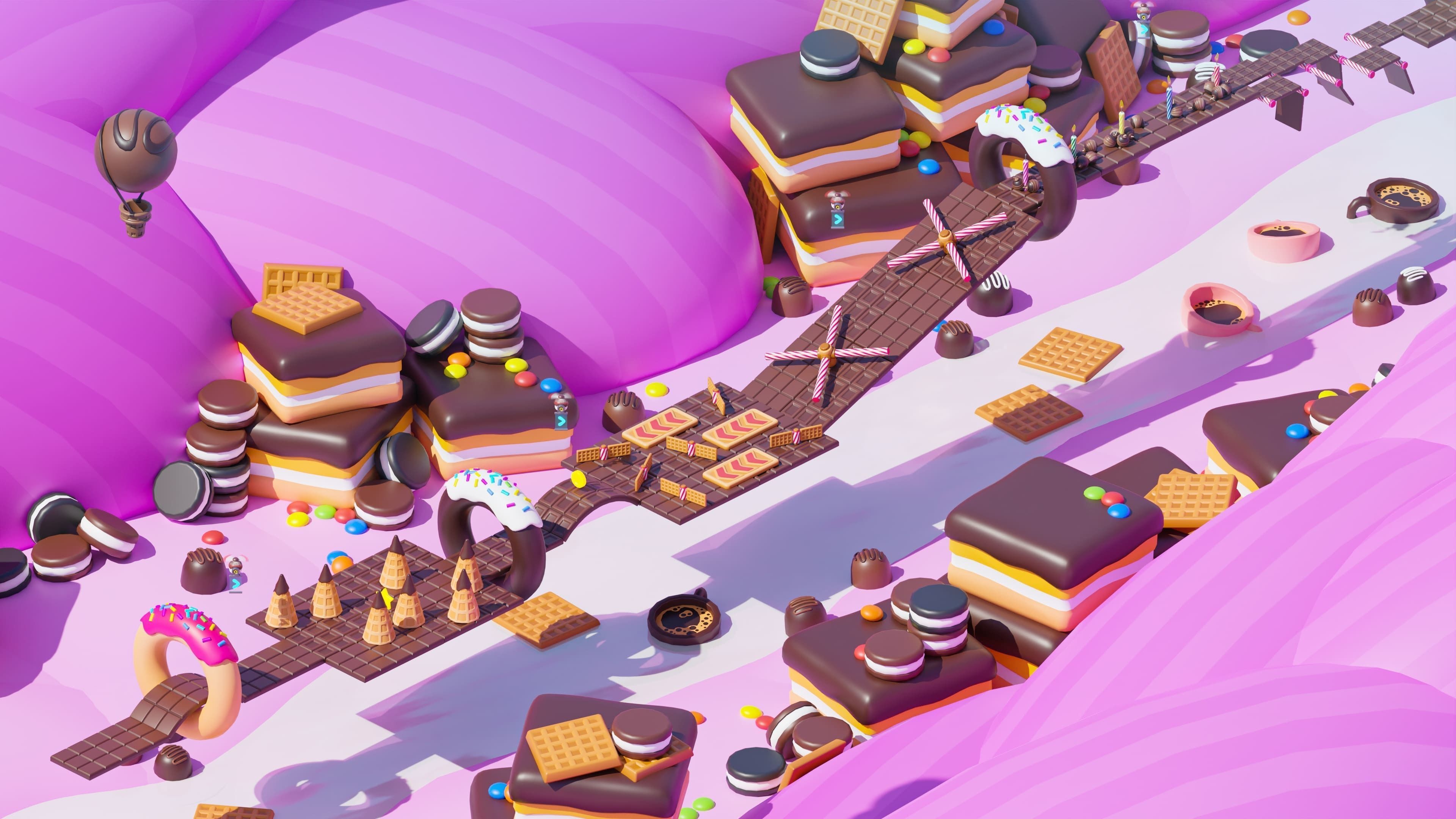 3D model Platformer 3 Chocolate VR / AR / low-poly | CGTrader