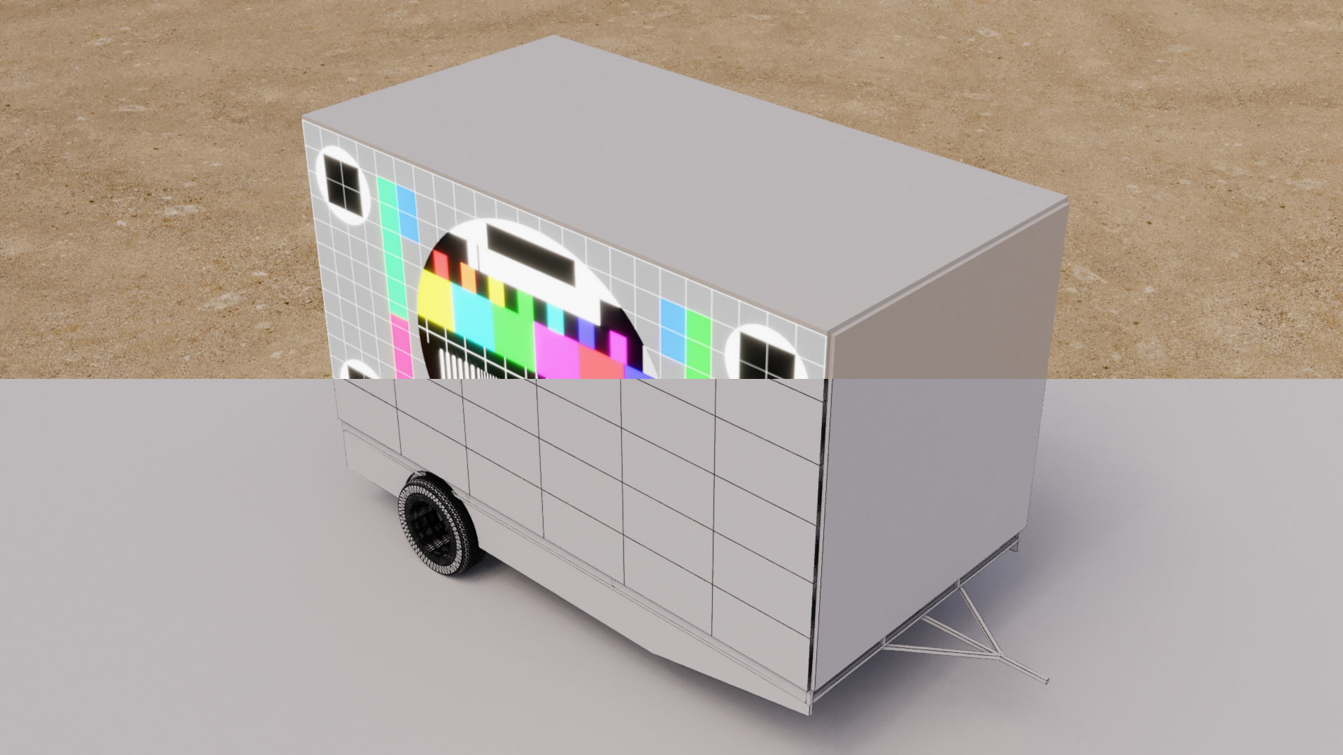 Advertising Led Screen Car Back 3D model | CGTrader