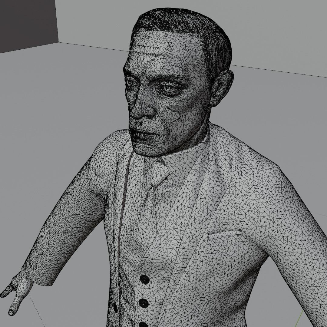 Buster keaton 3D model rigged | CGTrader