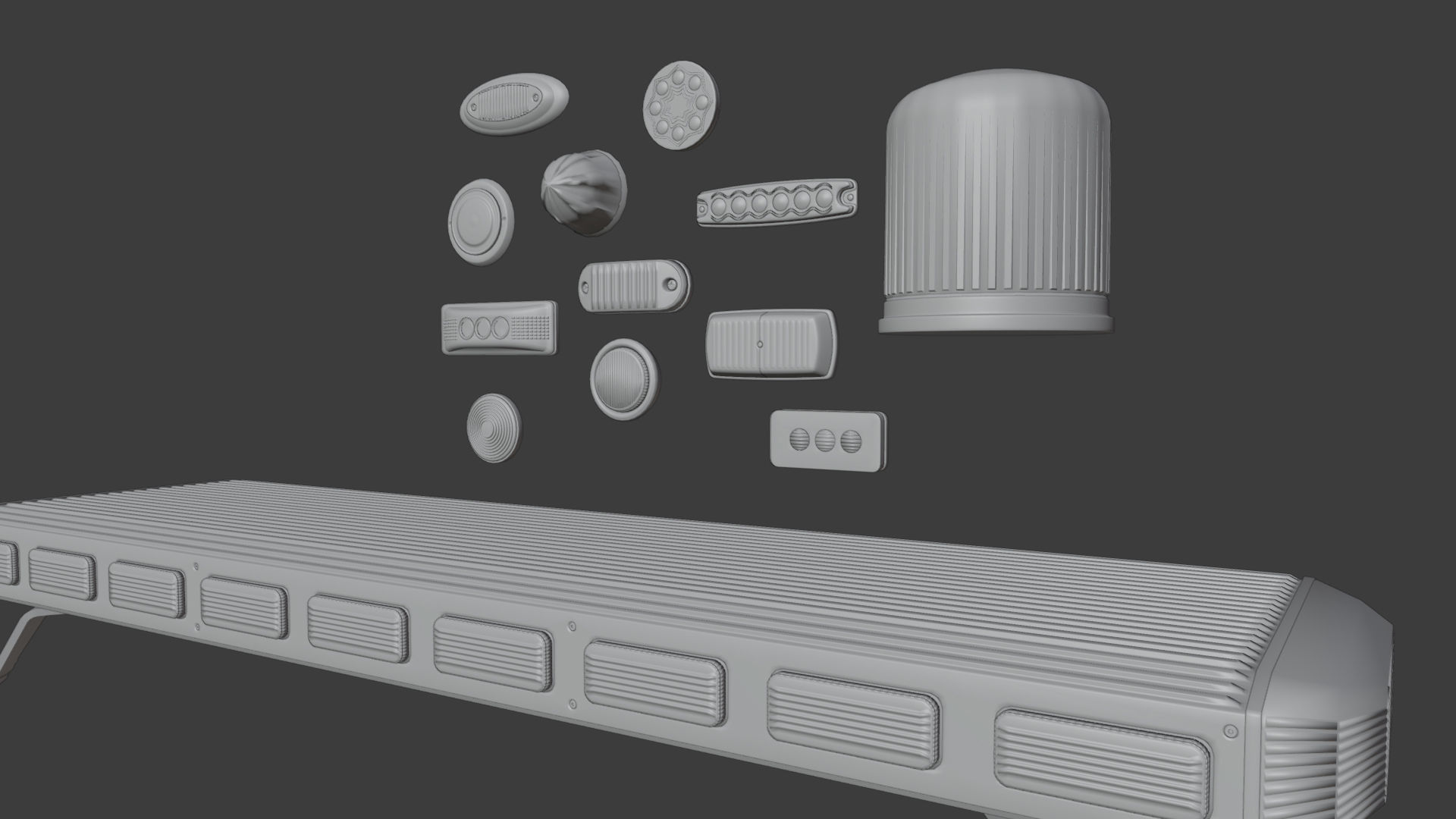 Markers and Emergency Lights Collection 3D model | CGTrader