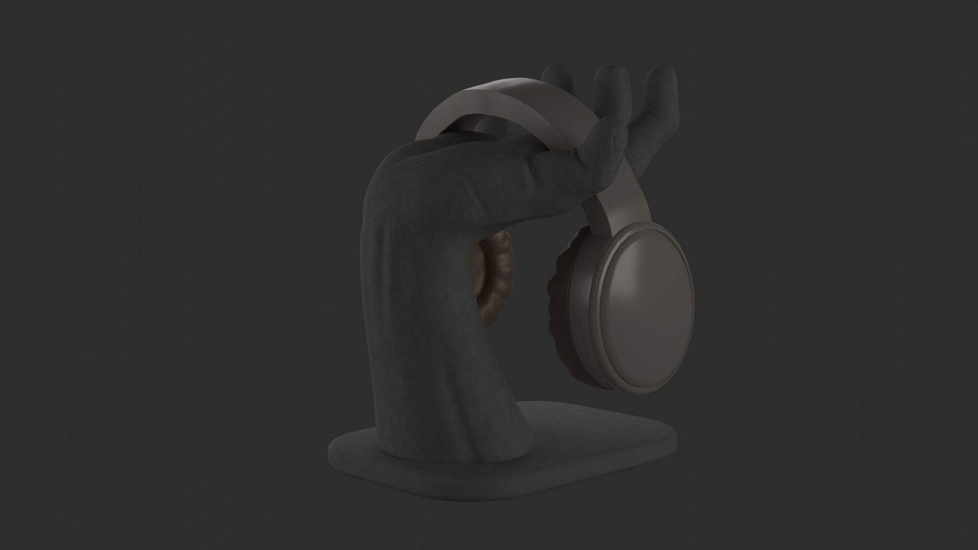 hand headphone stand 3D model 3D printable | CGTrader