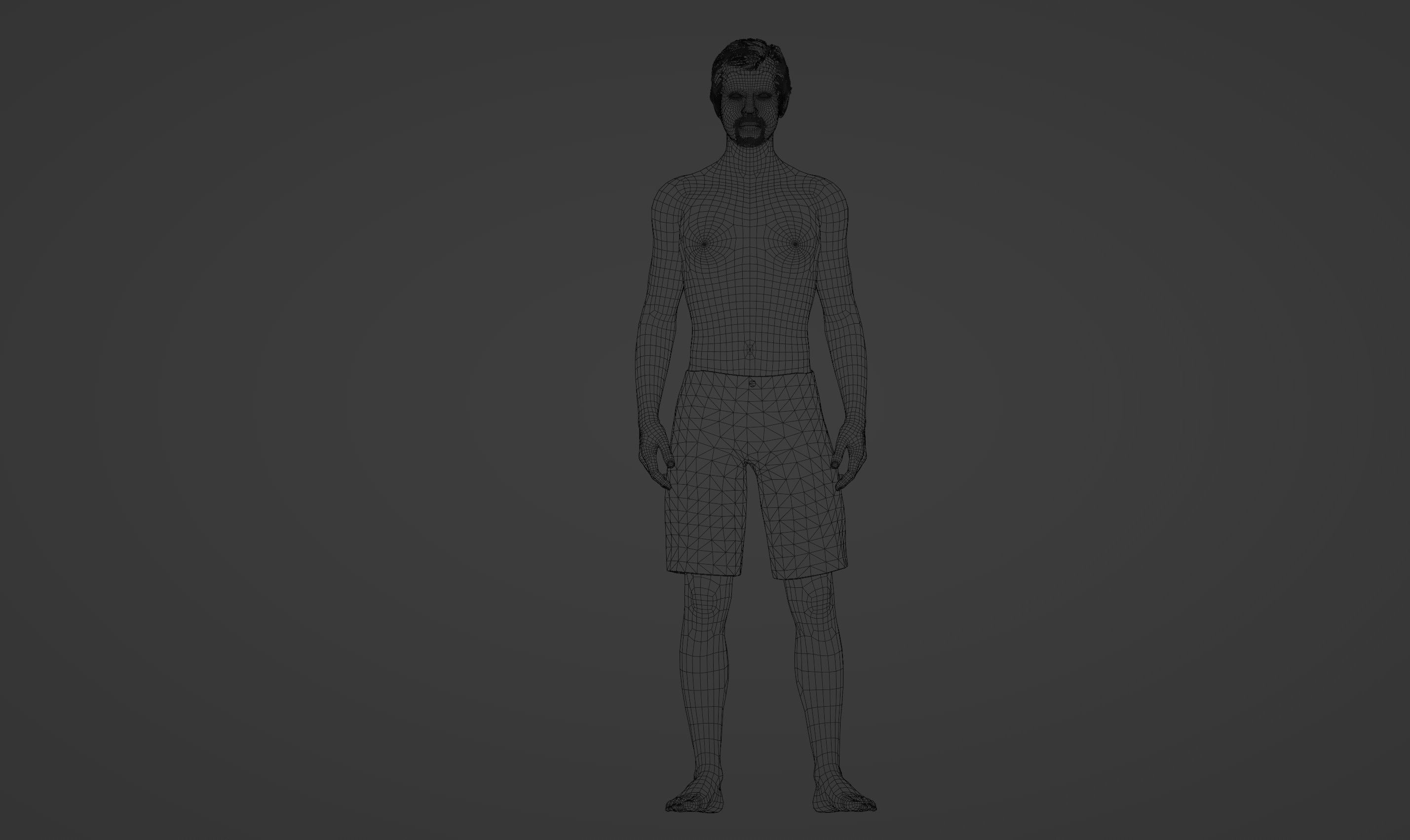 Realistic 3D Model of a Sick Man 3D model | CGTrader