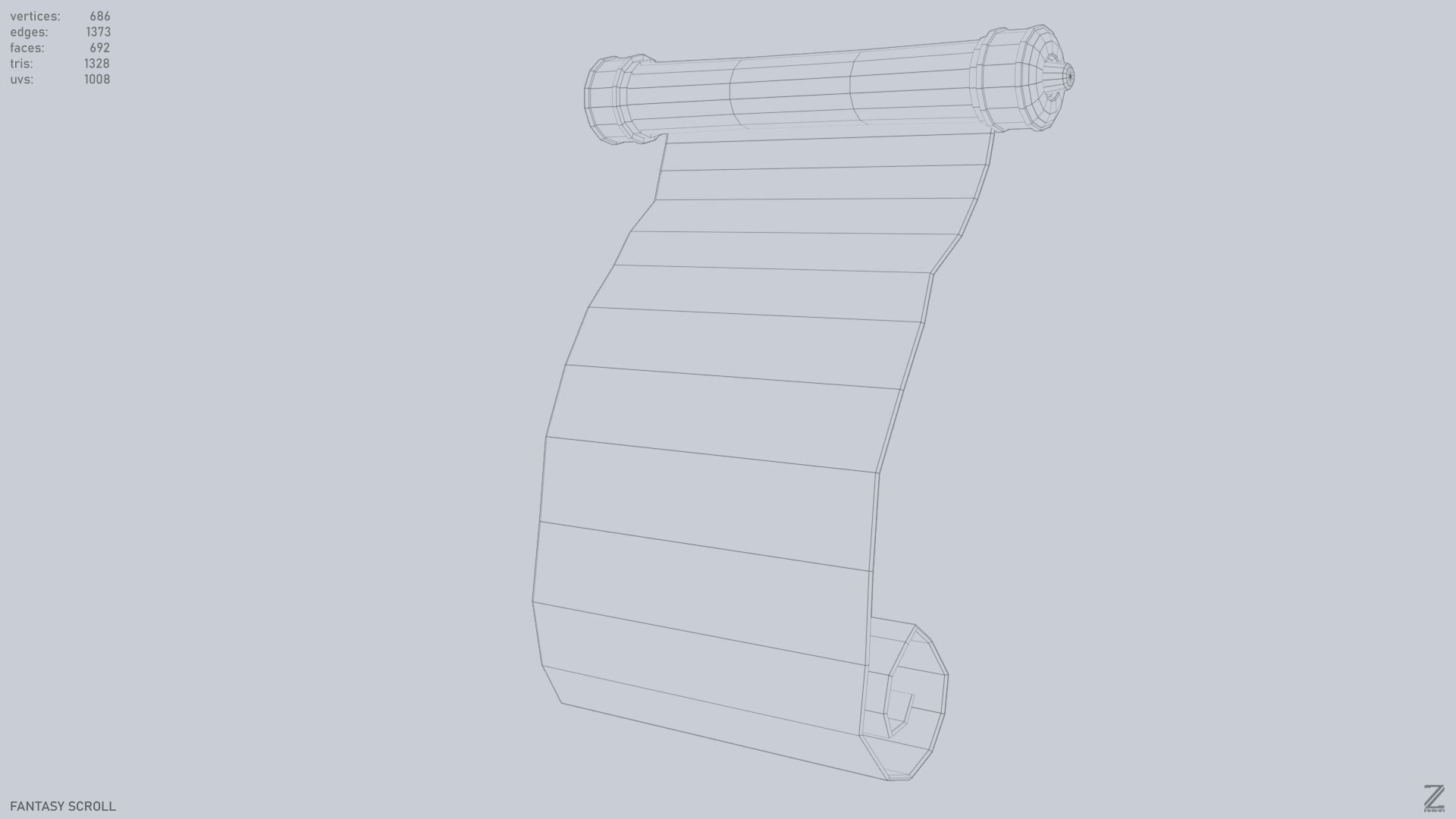 3D model Fantasy scroll VR / AR / low-poly | CGTrader