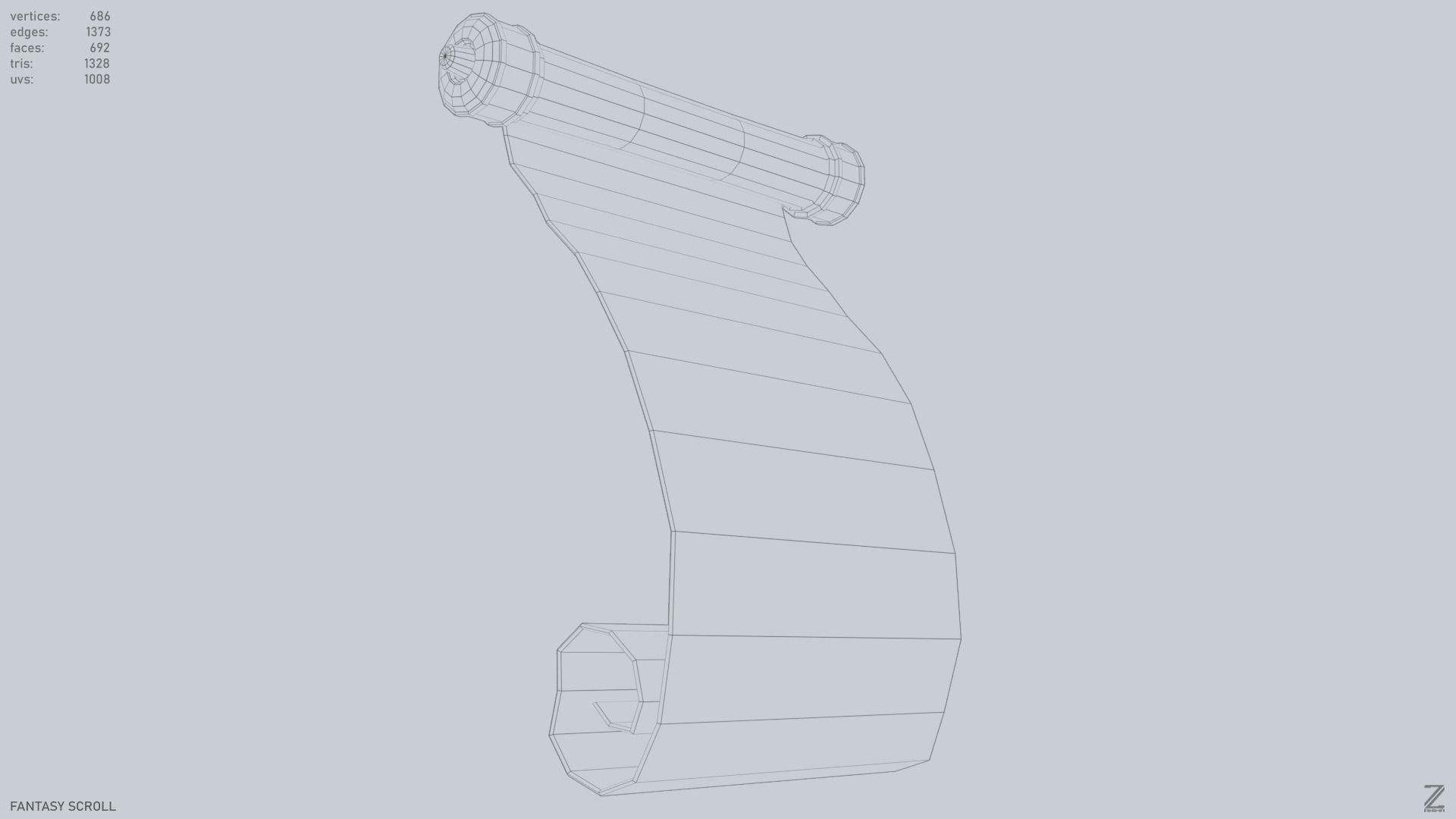 3D model Fantasy scroll VR / AR / low-poly | CGTrader