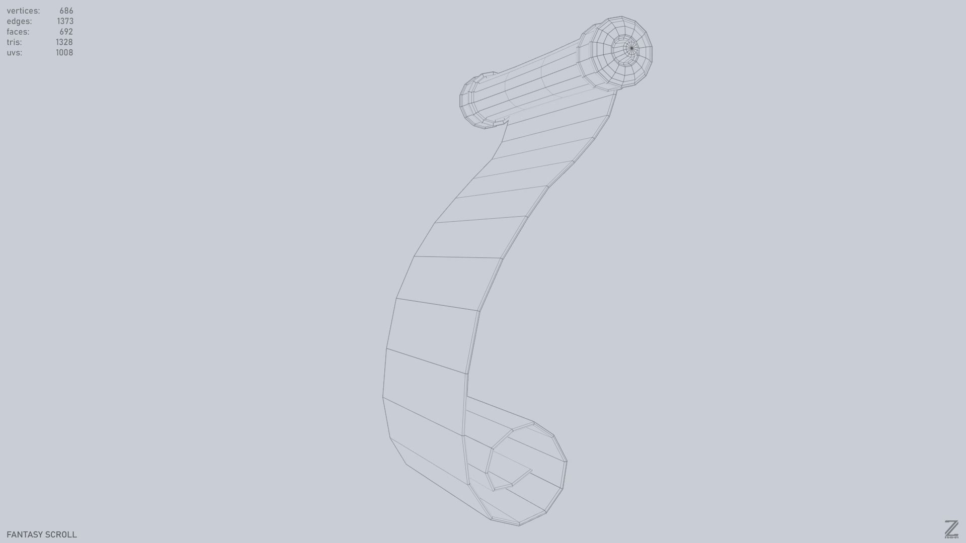 3D model Fantasy scroll VR / AR / low-poly | CGTrader