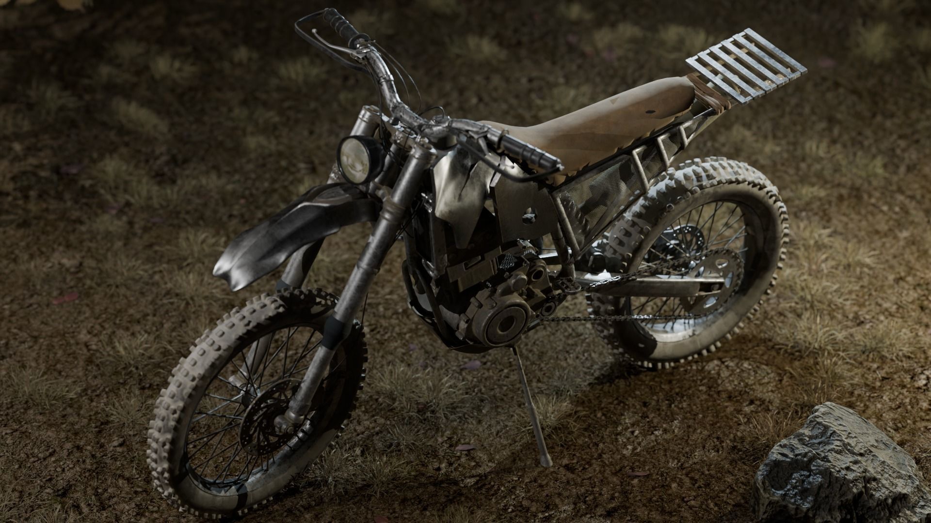 Motorcycle KTM 525 EXC from Daryl Dixon Walking Dead 3D model | CGTrader