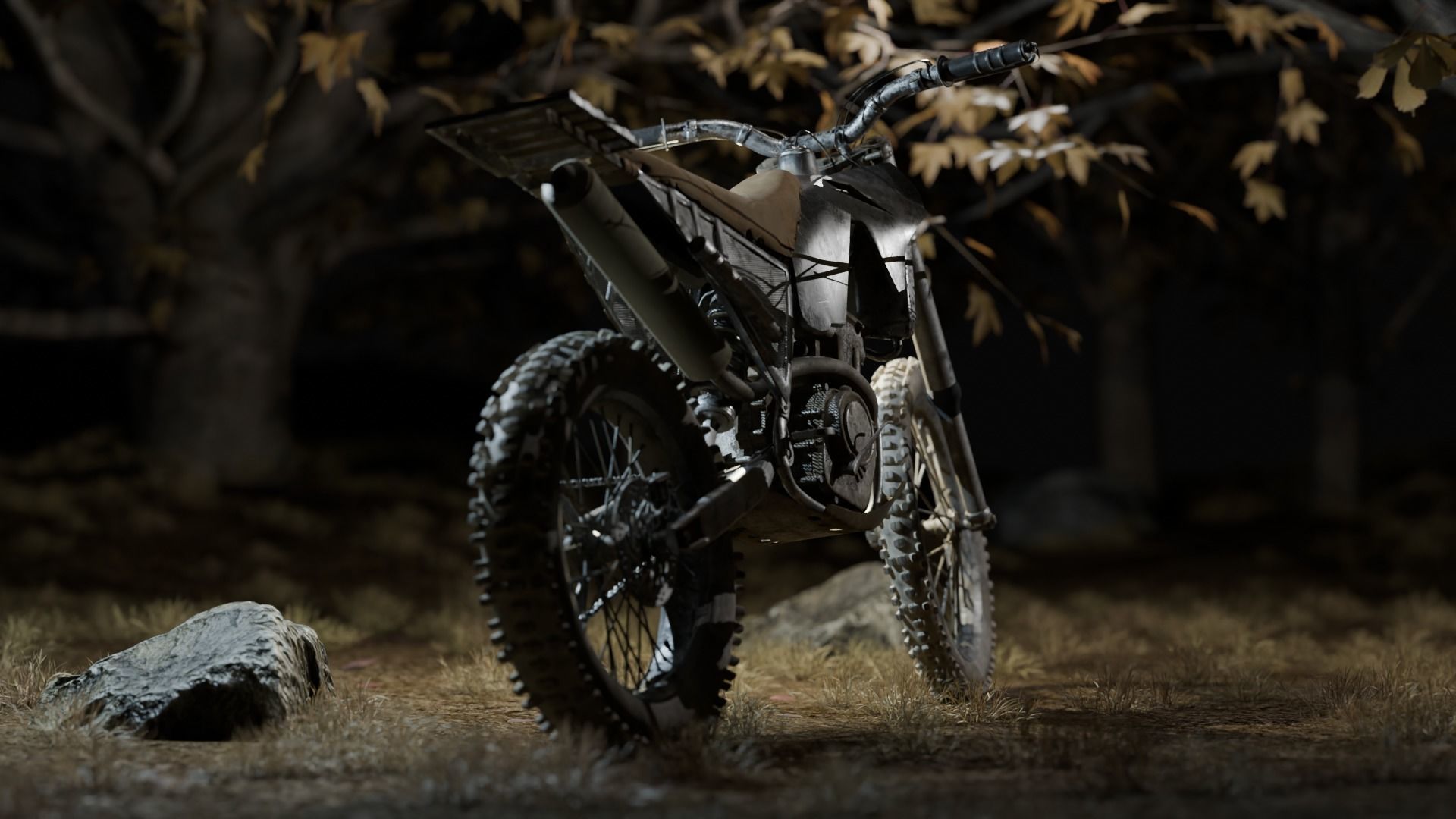 Motorcycle KTM 525 EXC from Daryl Dixon Walking Dead 3D model | CGTrader