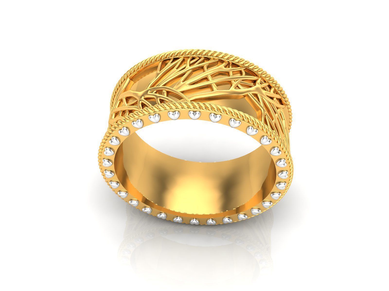 0154 - Antique Band Gold Ring 3D model 3D printable | CGTrader