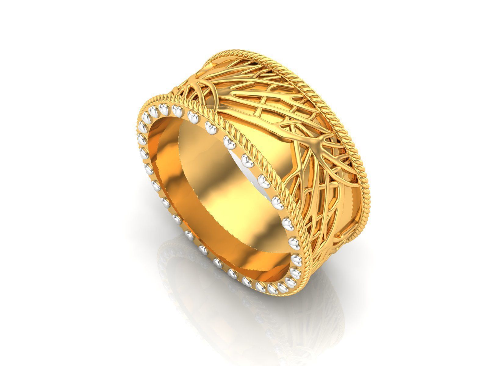 0154 - Antique Band Gold Ring 3D model 3D printable | CGTrader