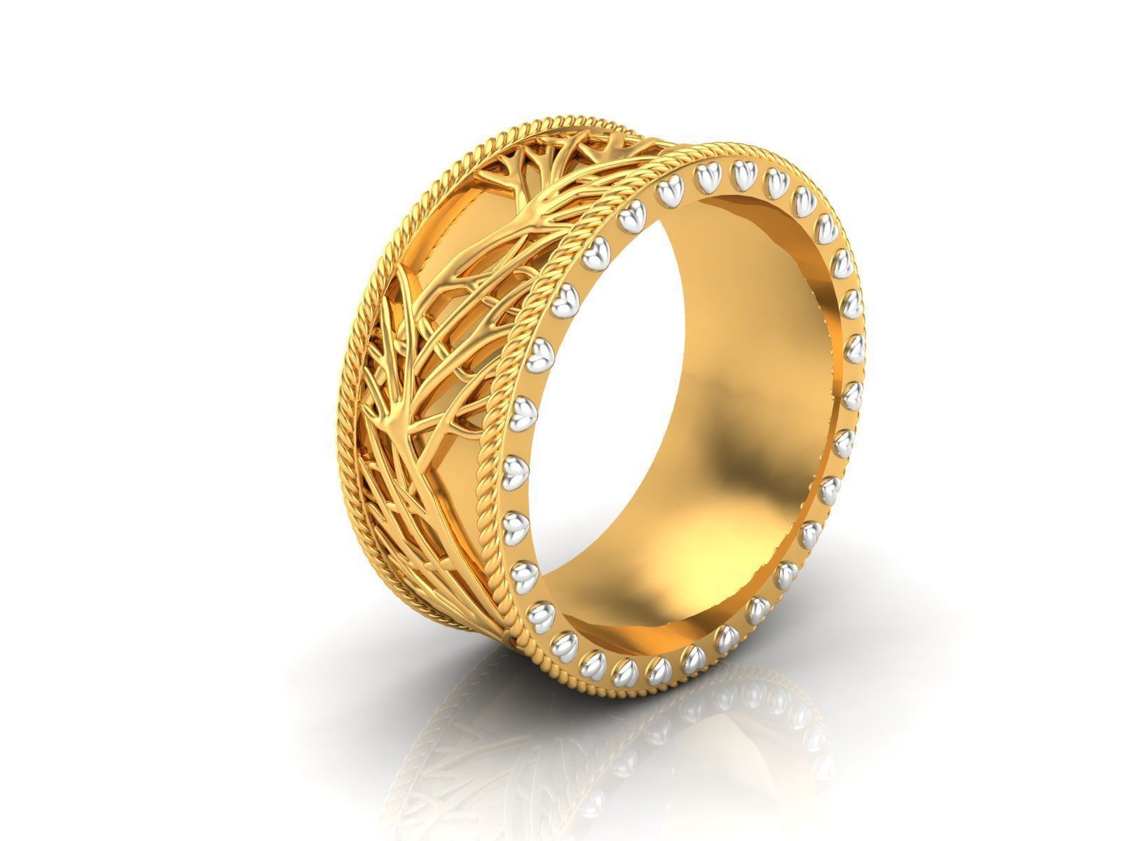 0154 - Antique Band Gold Ring 3D model 3D printable | CGTrader