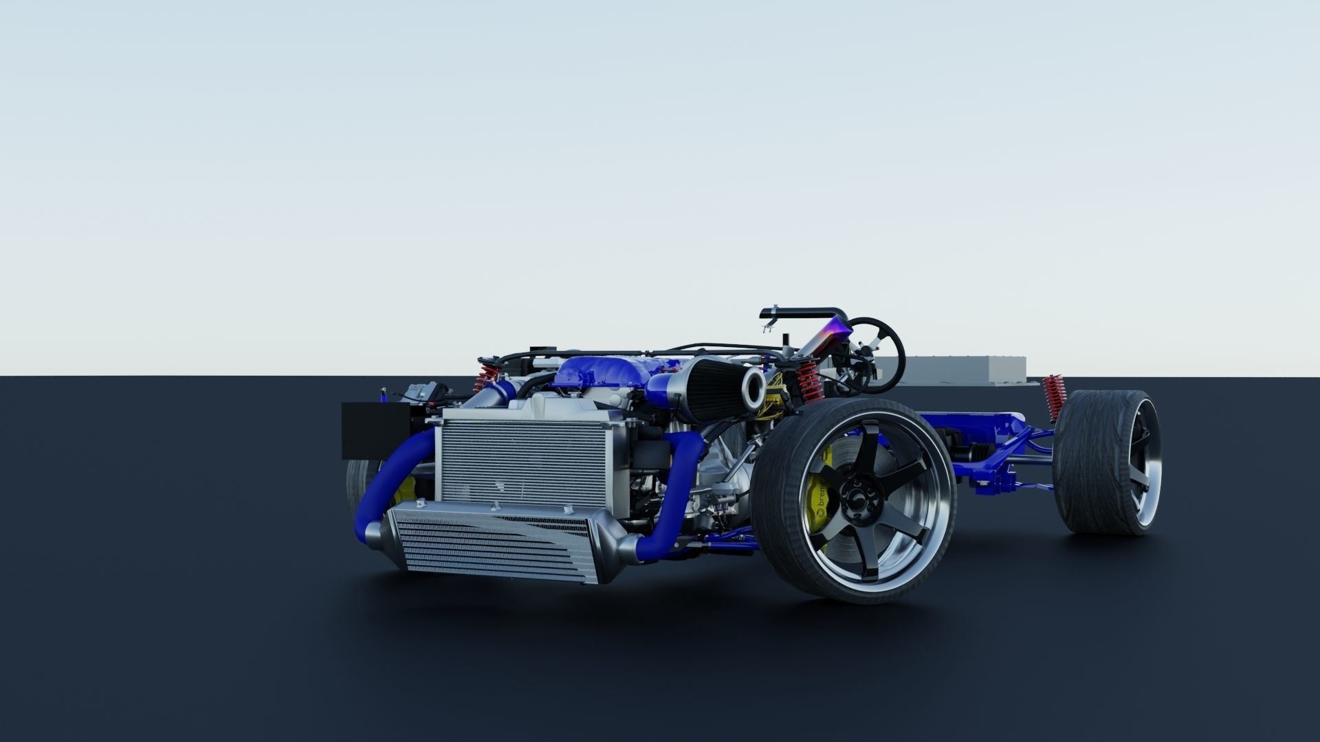 Nissan 240sx Tuned Suspension Rigged 3D model animated rigged | CGTrader