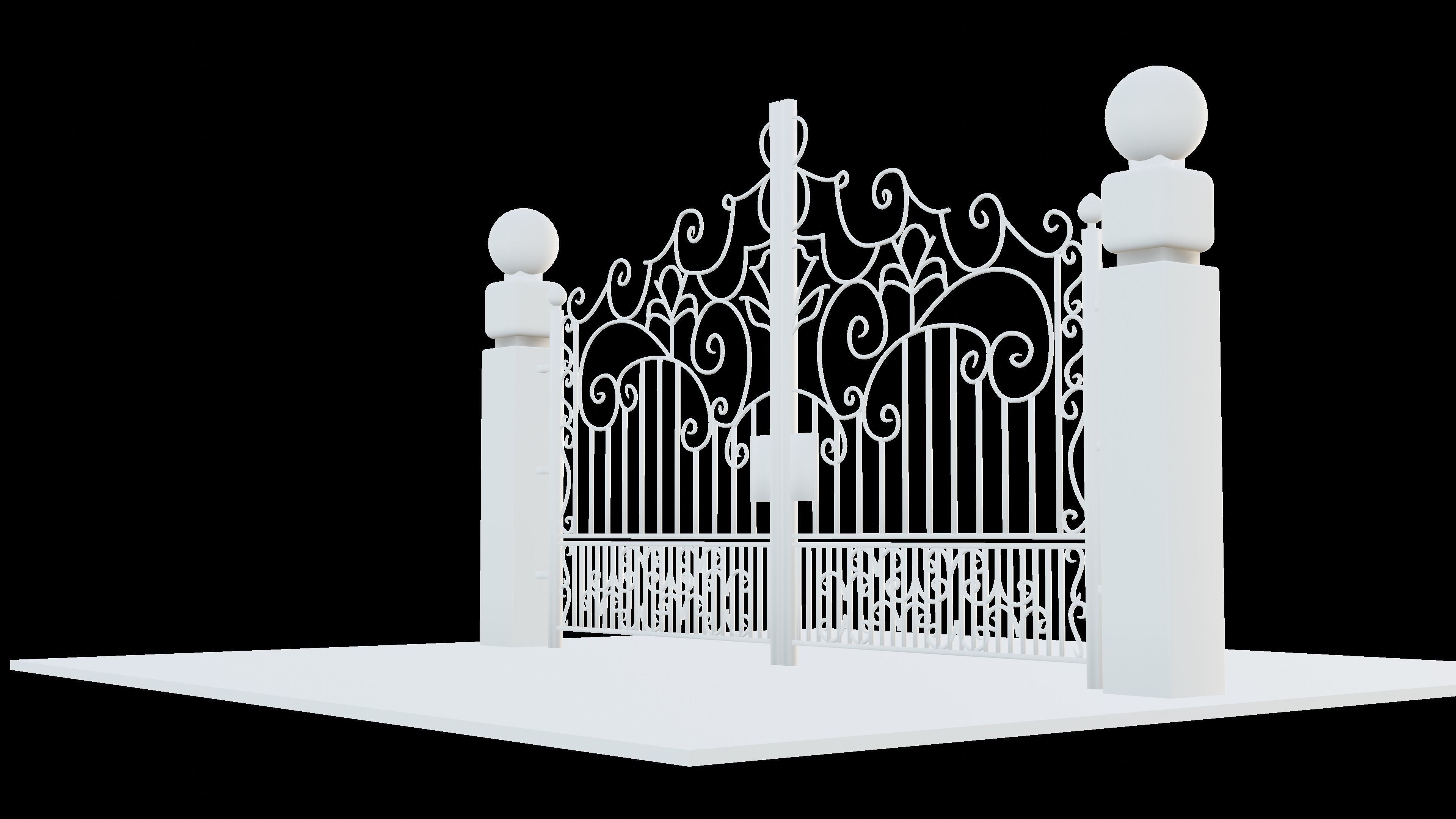 Entrance gate 3D 3D model 3D printable | CGTrader