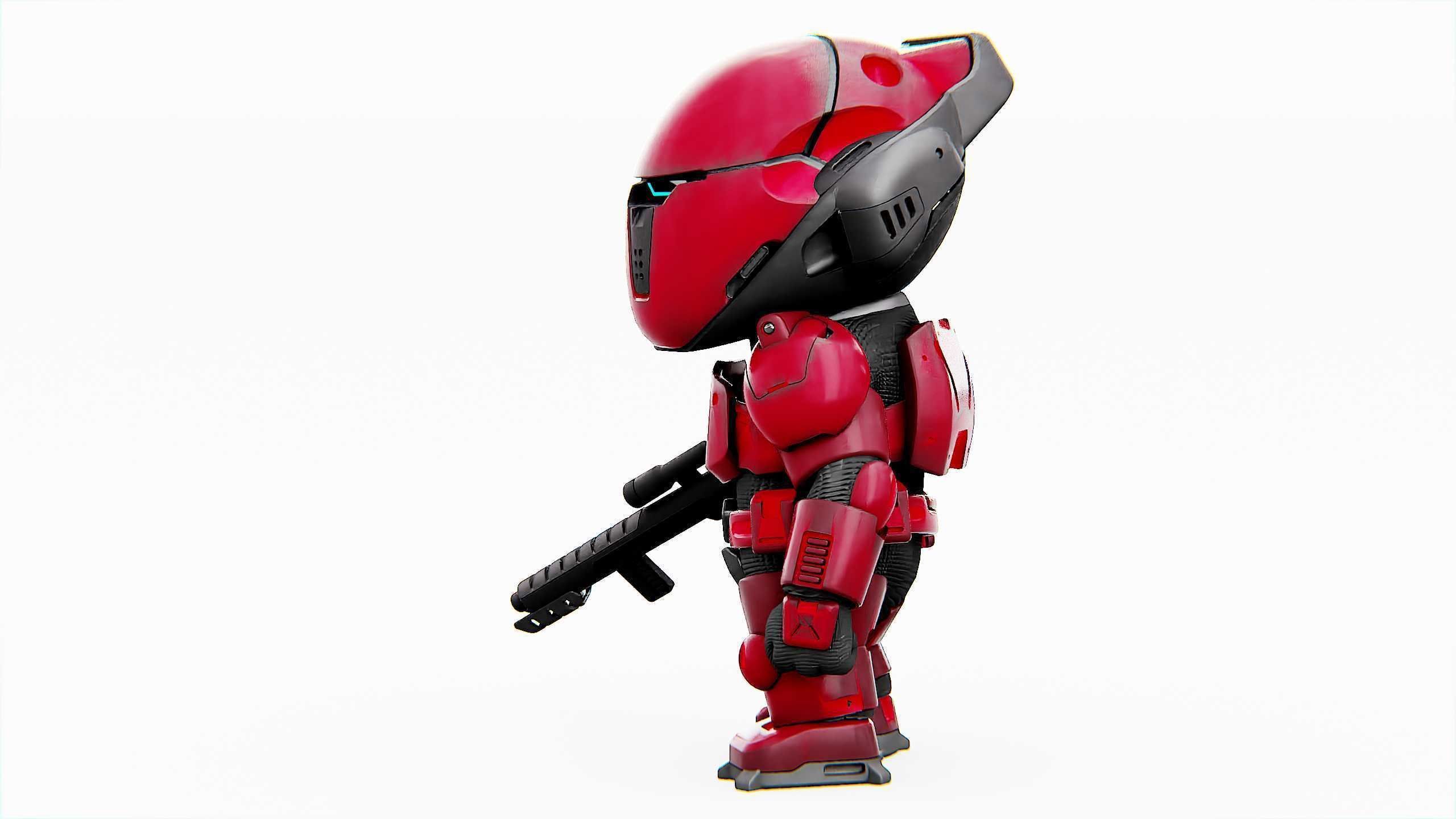 TOON MECHA SOLDIER Rigged for Unreal Engine - Unity - MIXAMO 3D model ...