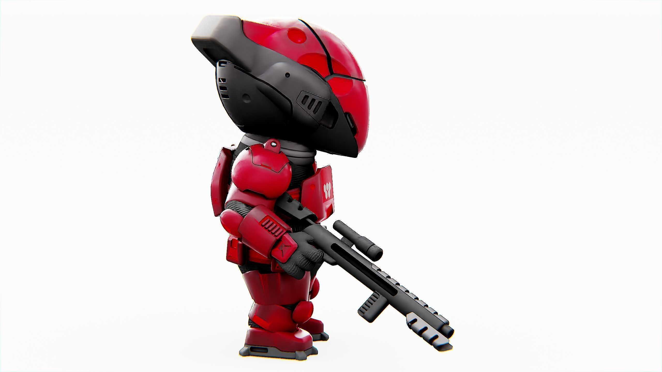 TOON MECHA SOLDIER Rigged for Unreal Engine - Unity - MIXAMO 3D model ...