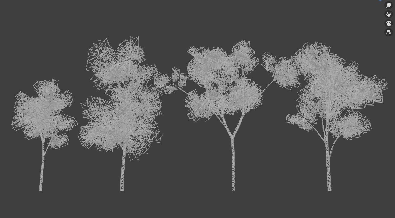 Mid to Low Poly Broadleaf Tree Collection free VR / AR / low-poly 3D ...