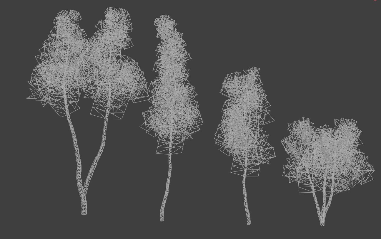 Mid to Low Poly Broadleaf Tree Collection free VR / AR / low-poly 3D ...