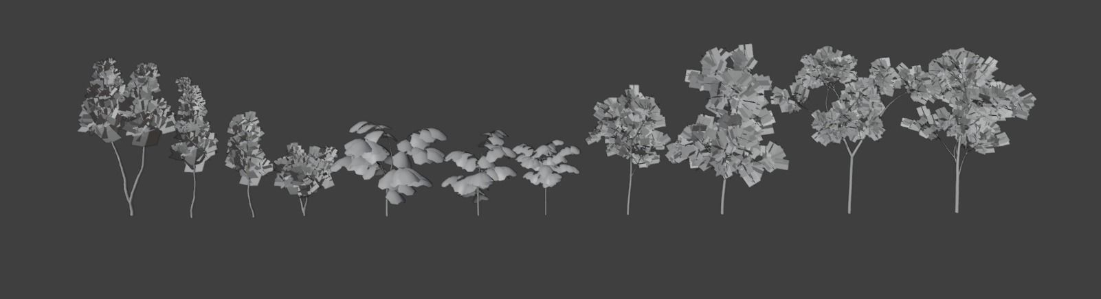 Mid to Low Poly Broadleaf Tree Collection free VR / AR / low-poly 3D model | CGTrader