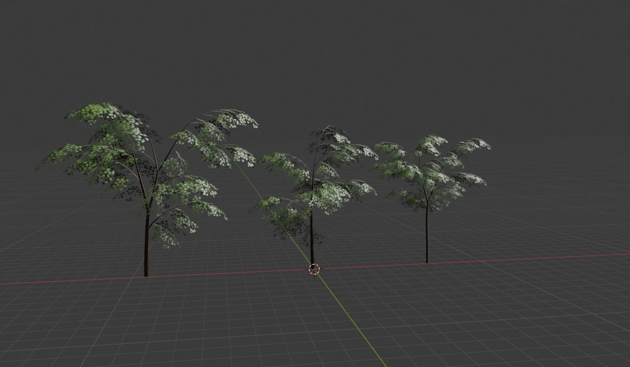 Mid to Low Poly Broadleaf Tree Collection free VR / AR / low-poly 3D ...