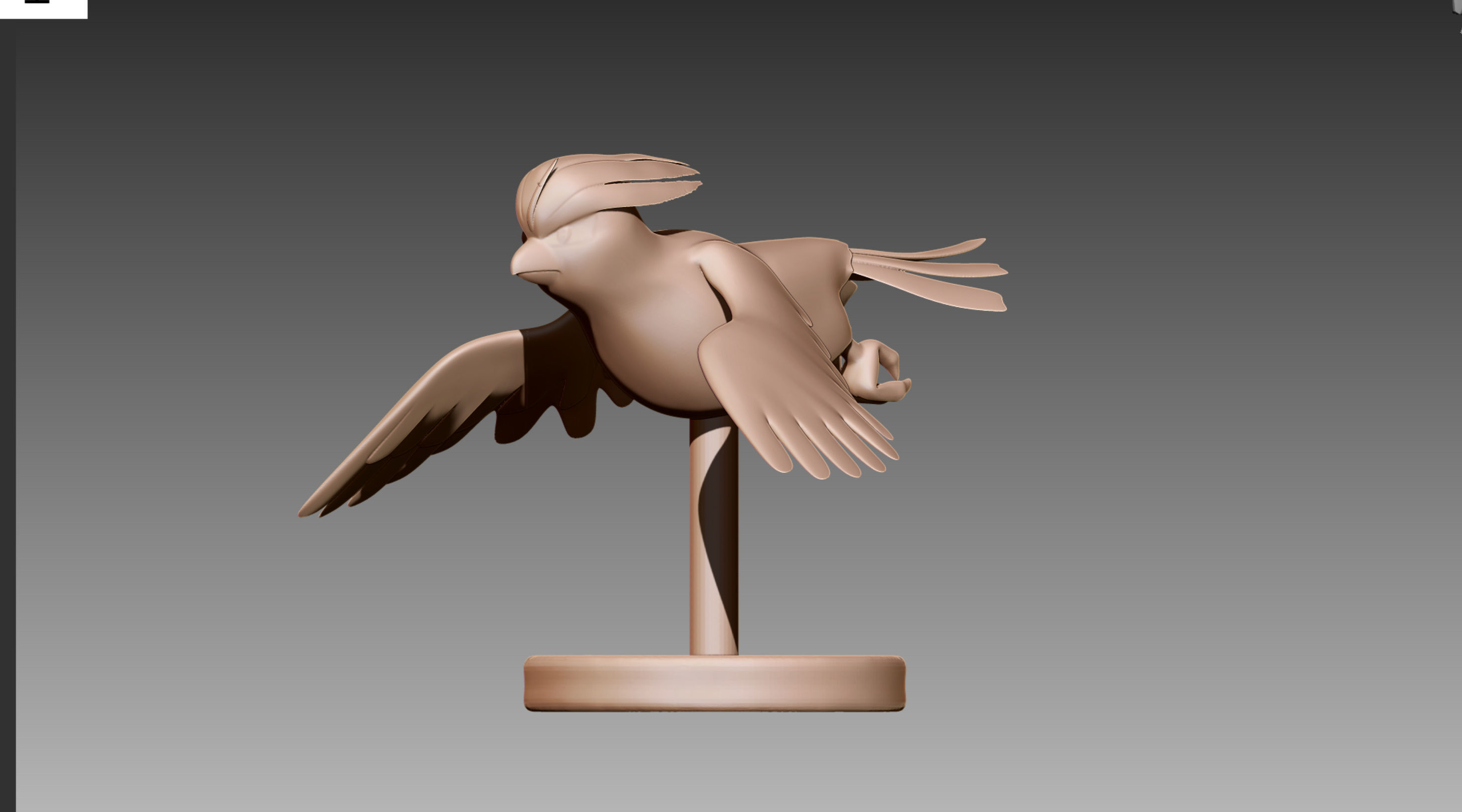 Pidgeotto flying Pokemon OBJ STL 3D model 3D printable | CGTrader