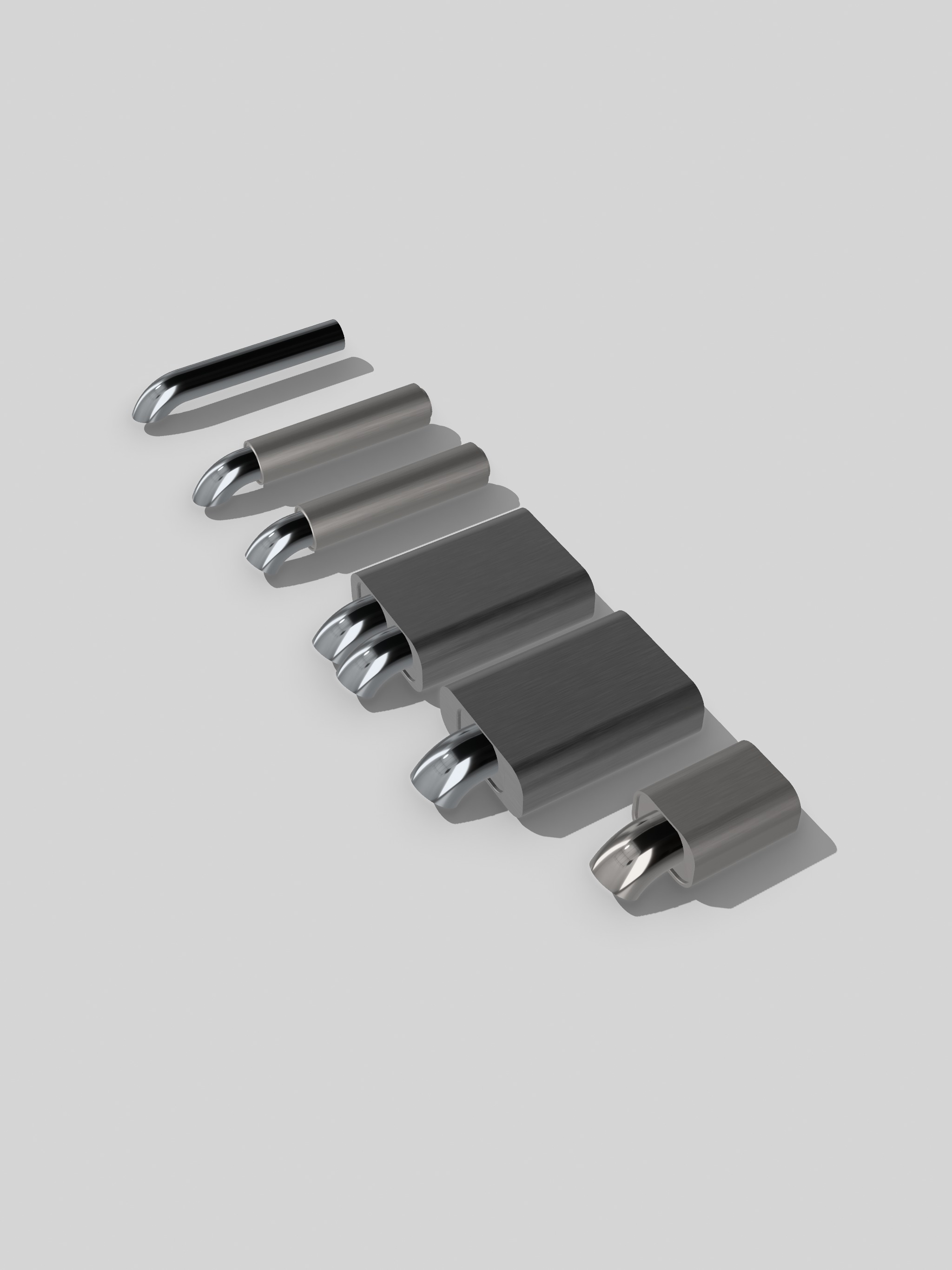 Exhaust Dump Mufflers x6 styles scale modelling 3D model 3D printable ...