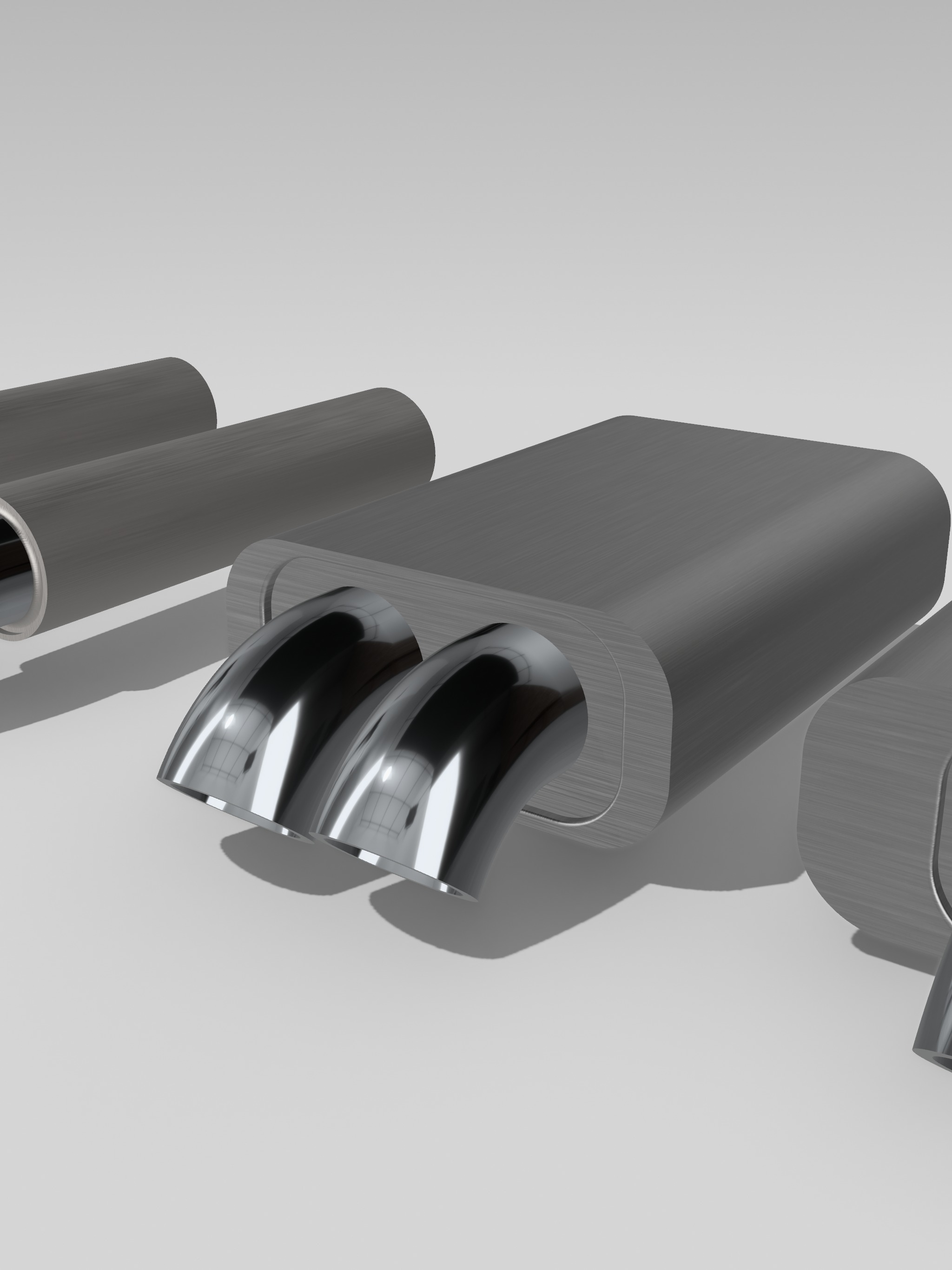 Exhaust Dump Mufflers x6 styles scale modelling 3D model 3D printable ...