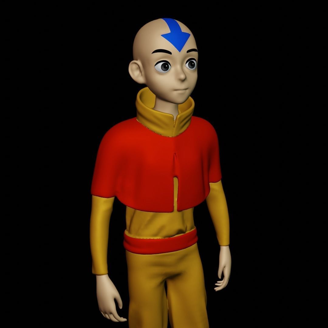 Aang - Avatar The Airbender 3D Model 3D model animated rigged | CGTrader